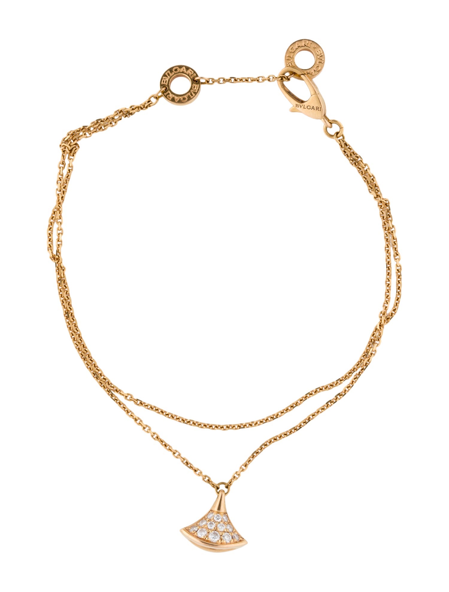 Bvlgari 18K Diamond Divas' Dream Charm Bracelet - 18K Yellow Gold Charm ...