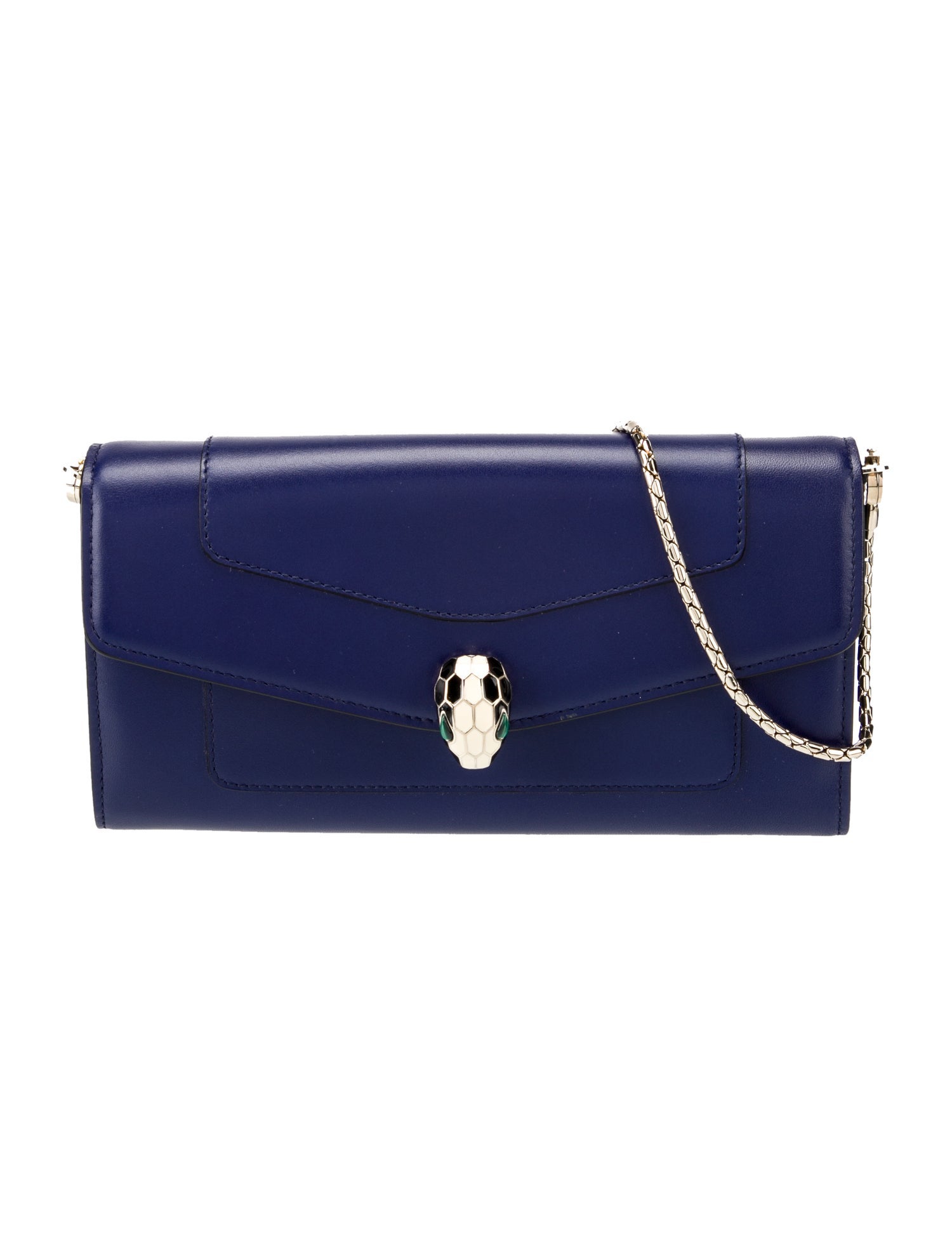 Bvlgari Leather Evening Bag - Blue Evening Bags, Handbags - BUL62775 ...