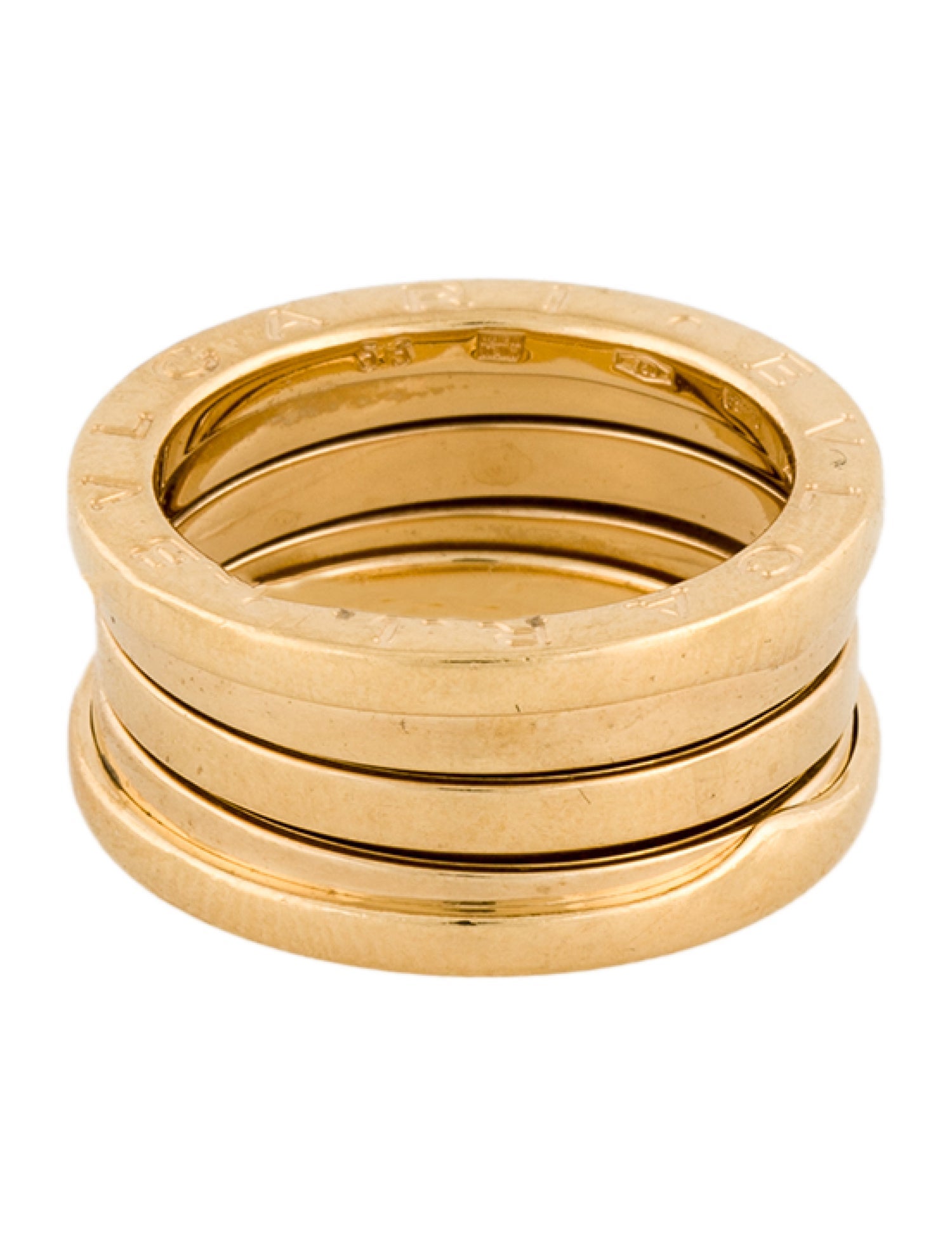 Bvlgari 18K B.zero1 Four-Band Ring - 18K Yellow Gold Band, Rings - BUL64377 | The RealReal