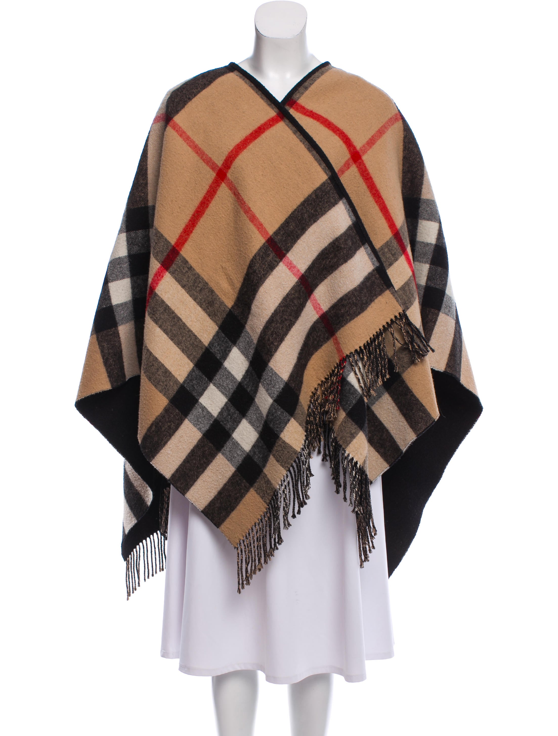 Burberry Reversible Wool Poncho - Clothing - BUR161054 | The RealReal