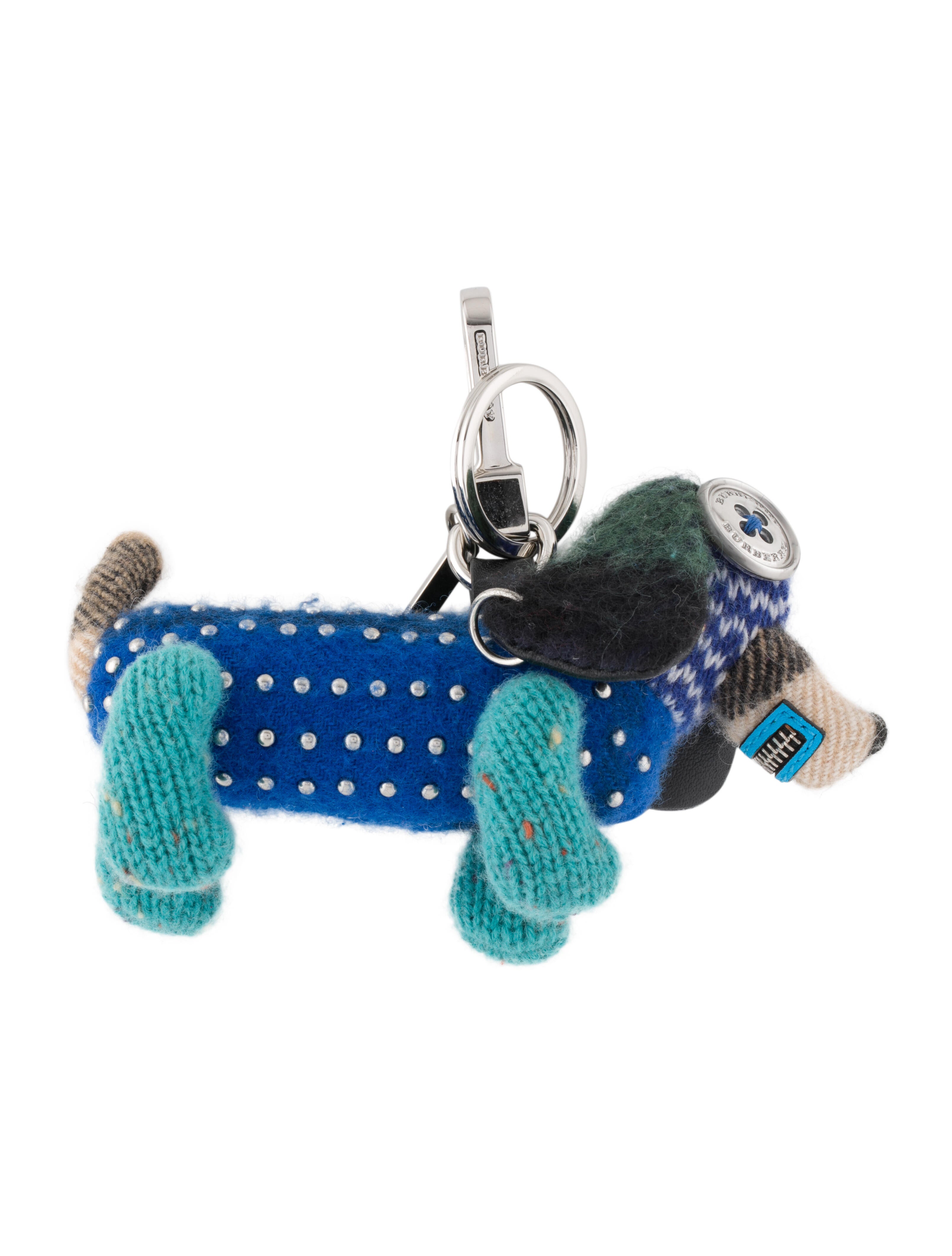 Burberry Tilly Sausage Dog Key Ring - Blue Keychains, Accessories ...