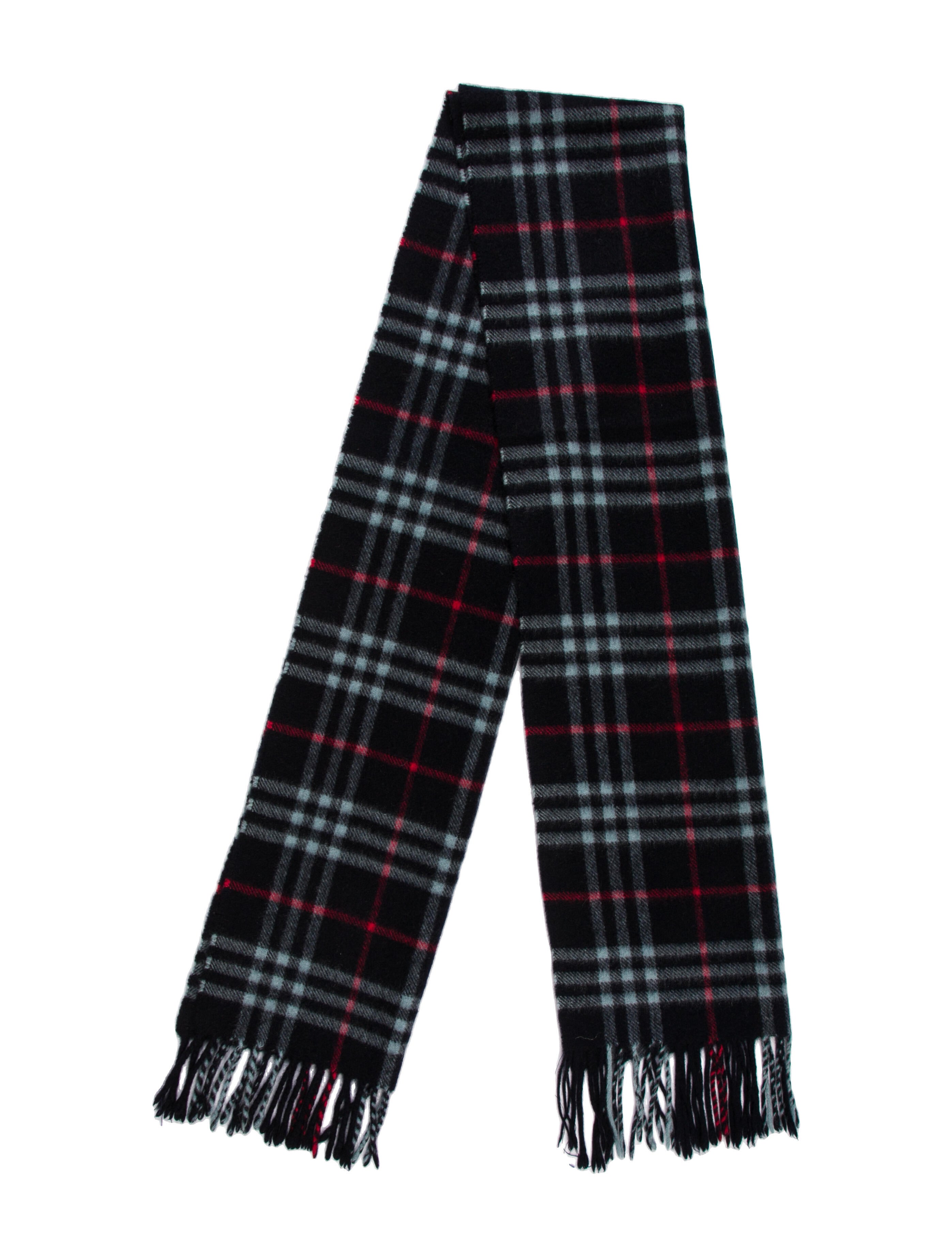 Burberry Plaid Print Scarf - Blue Scarves and Shawls, Accessories ...