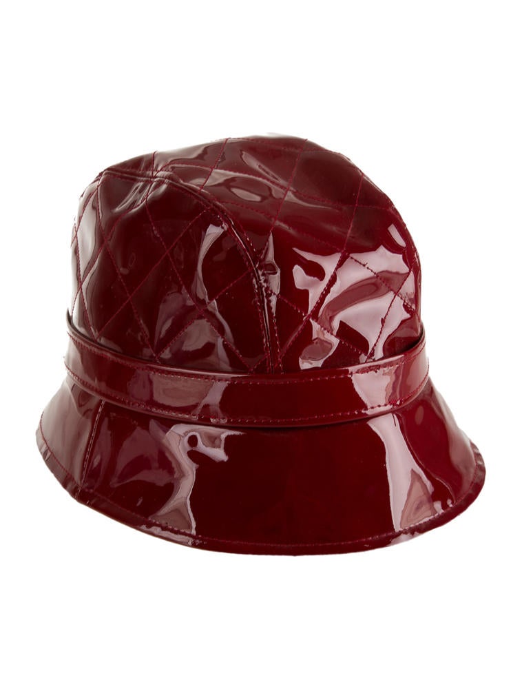 Burberry Patent Bucket Hat - Burgundy Hats, Accessories - BUR25048 ...