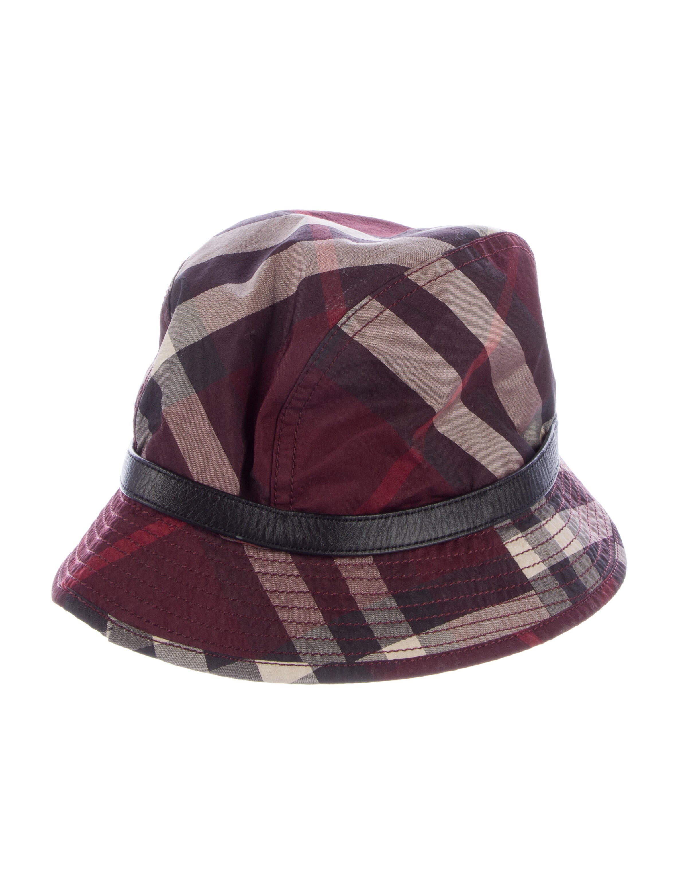 Burberry Wool Check Hat - Red Hats, Accessories - BUR76042 | The RealReal