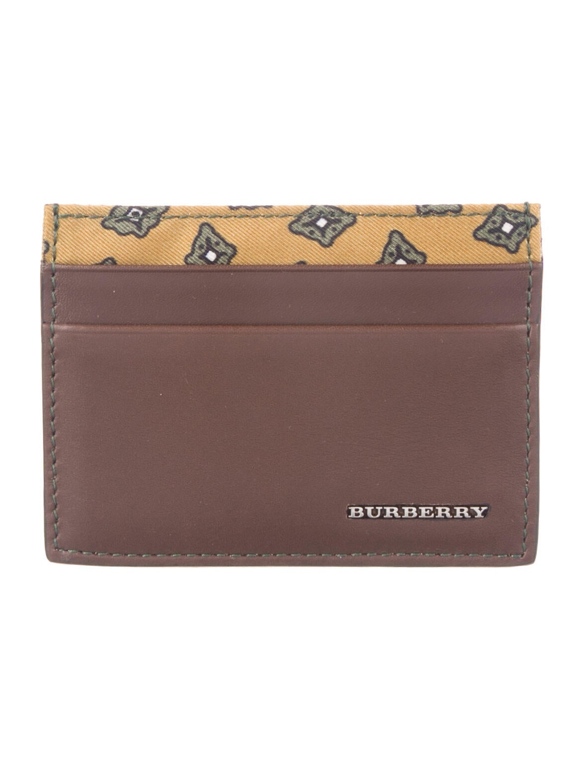 Burberry Leather Printed Compact Wallet - Brown Wallets, Accessories ...