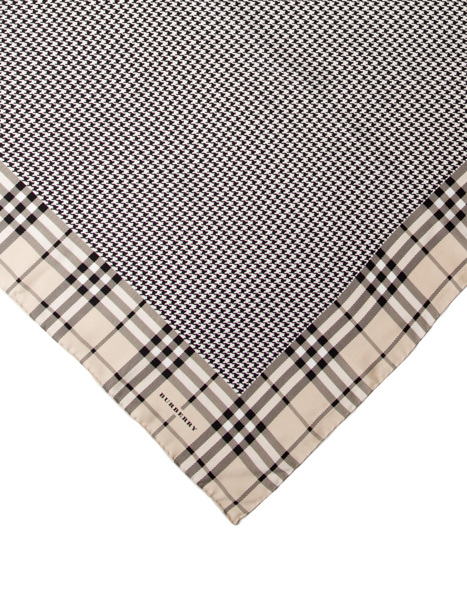 Burberry Silk Nova Check Pattern Scarf - Neutrals Scarves and Shawls ...