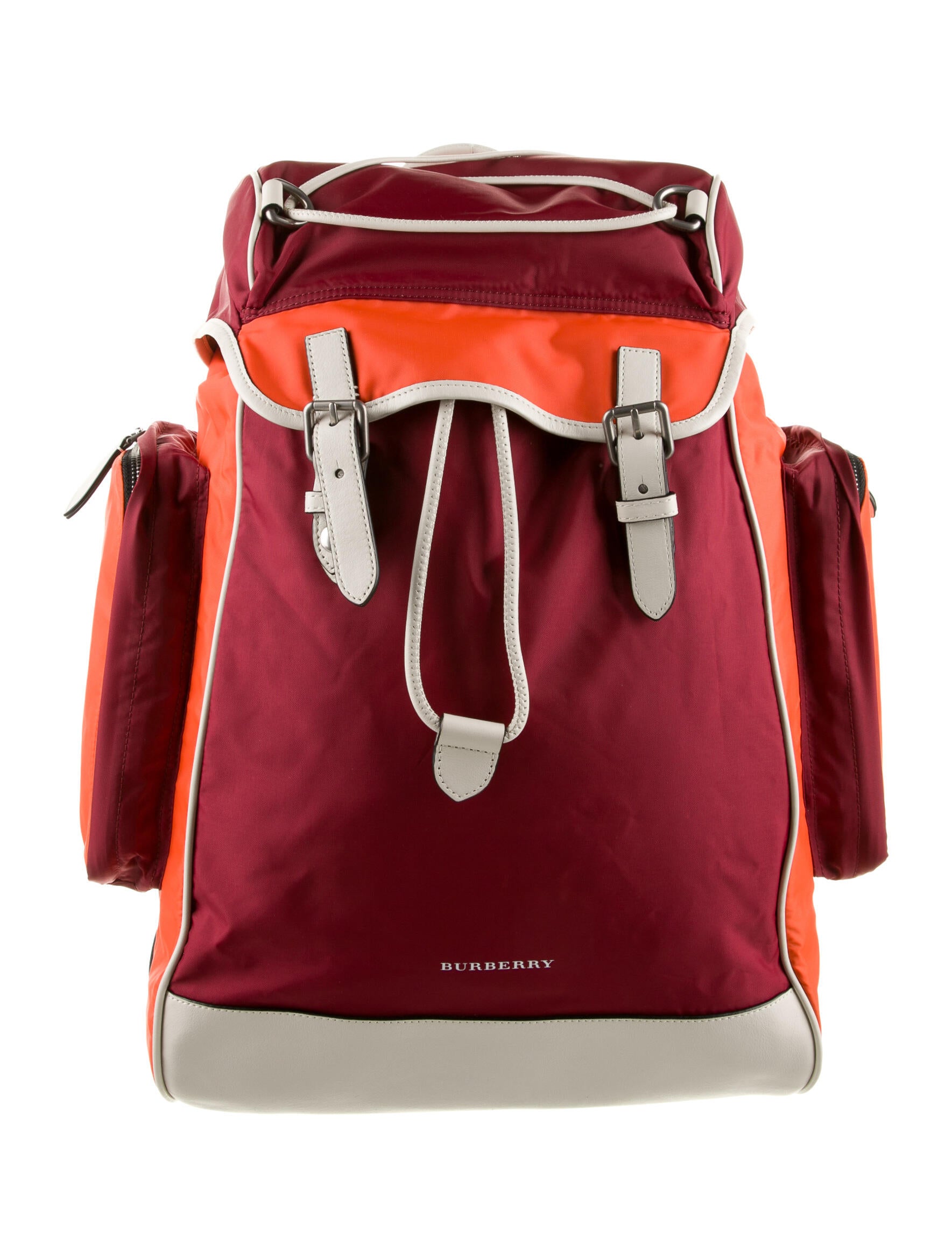 Burberry Patent Leather-Trimmed Nova Check Backpack - Brown Backpacks ...