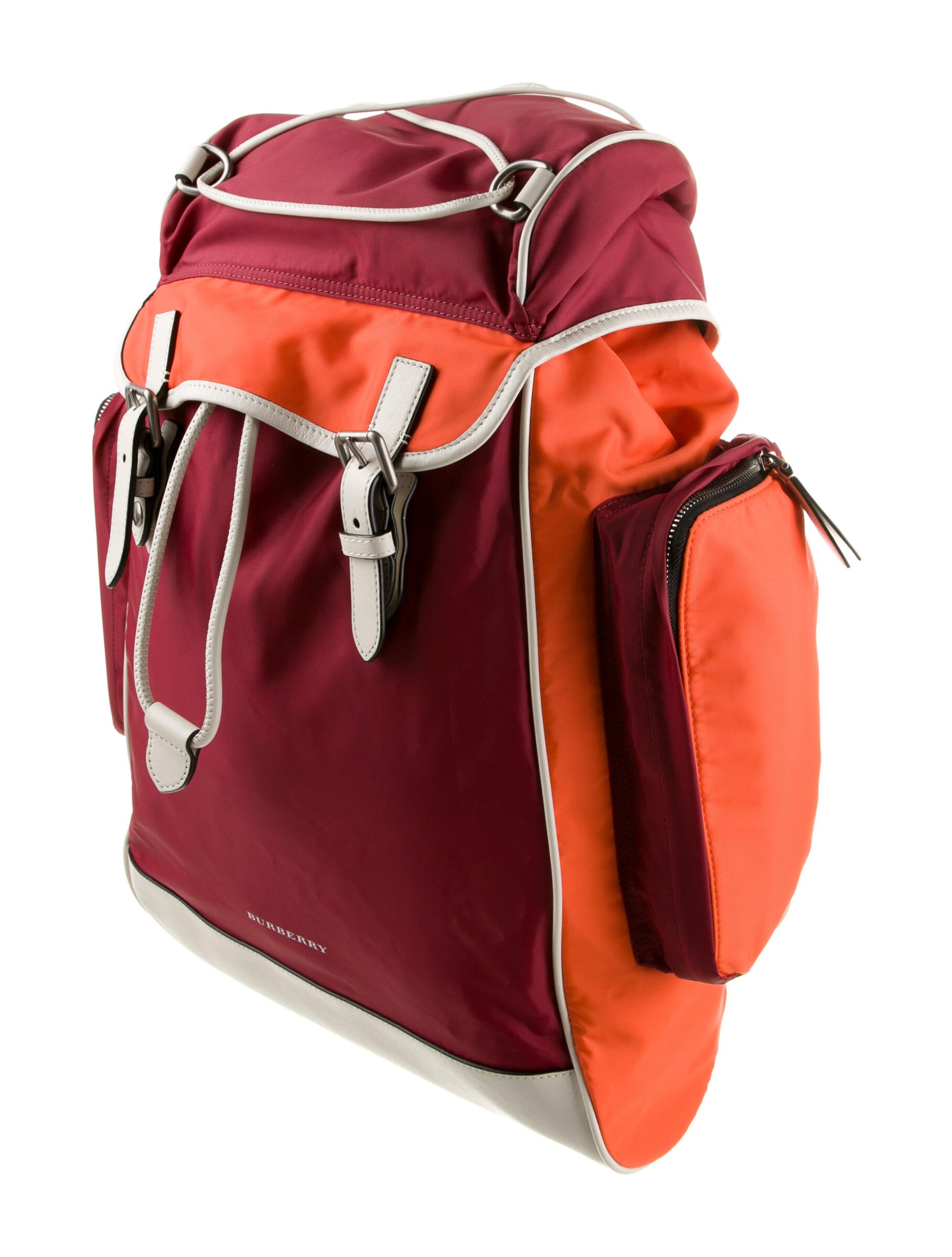 Burberry Patent Leather-Trimmed Nova Check Backpack - Brown Backpacks ...