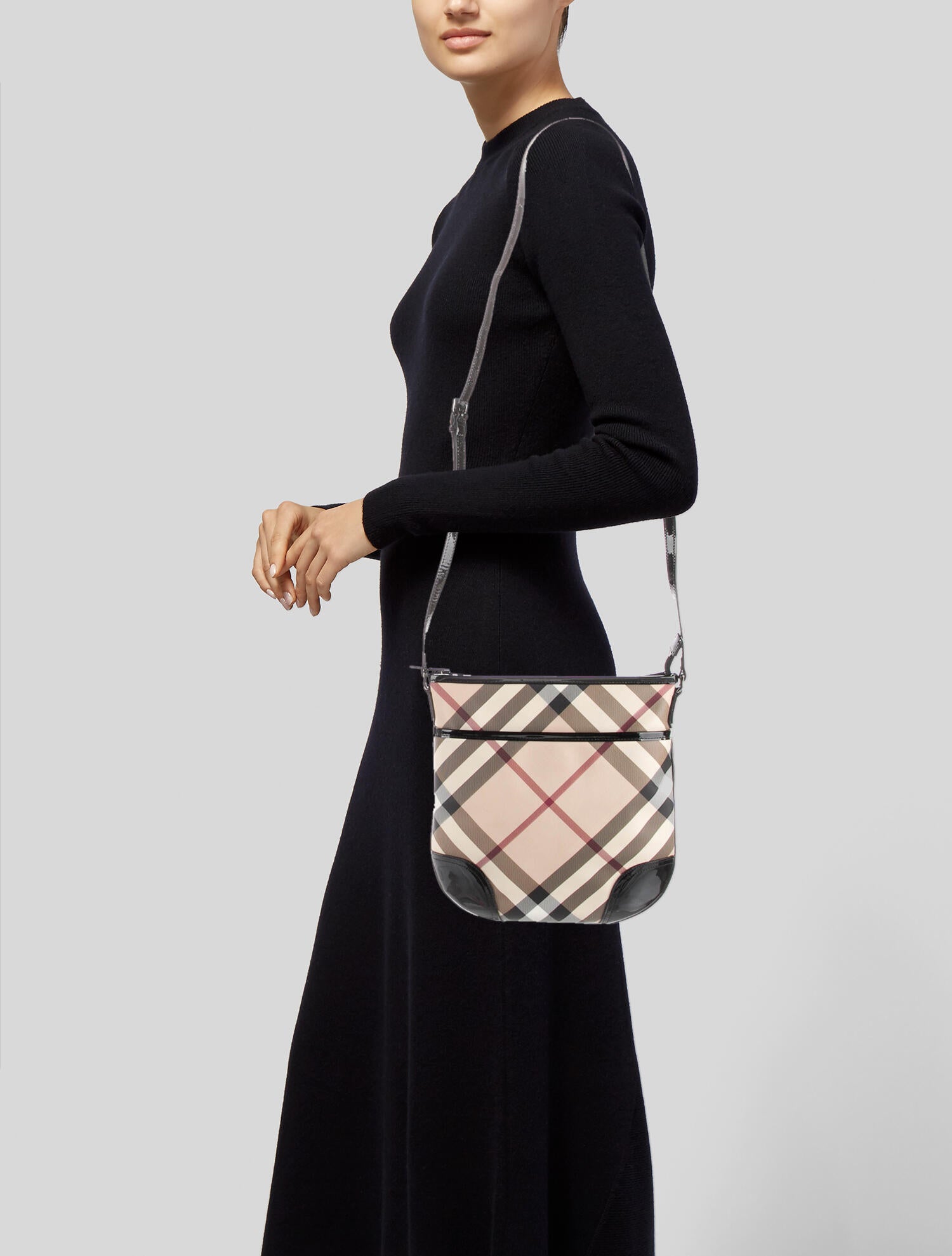 Burberry Dryden Crossbody Bag Nova Check Coated Canvas - Brown ...