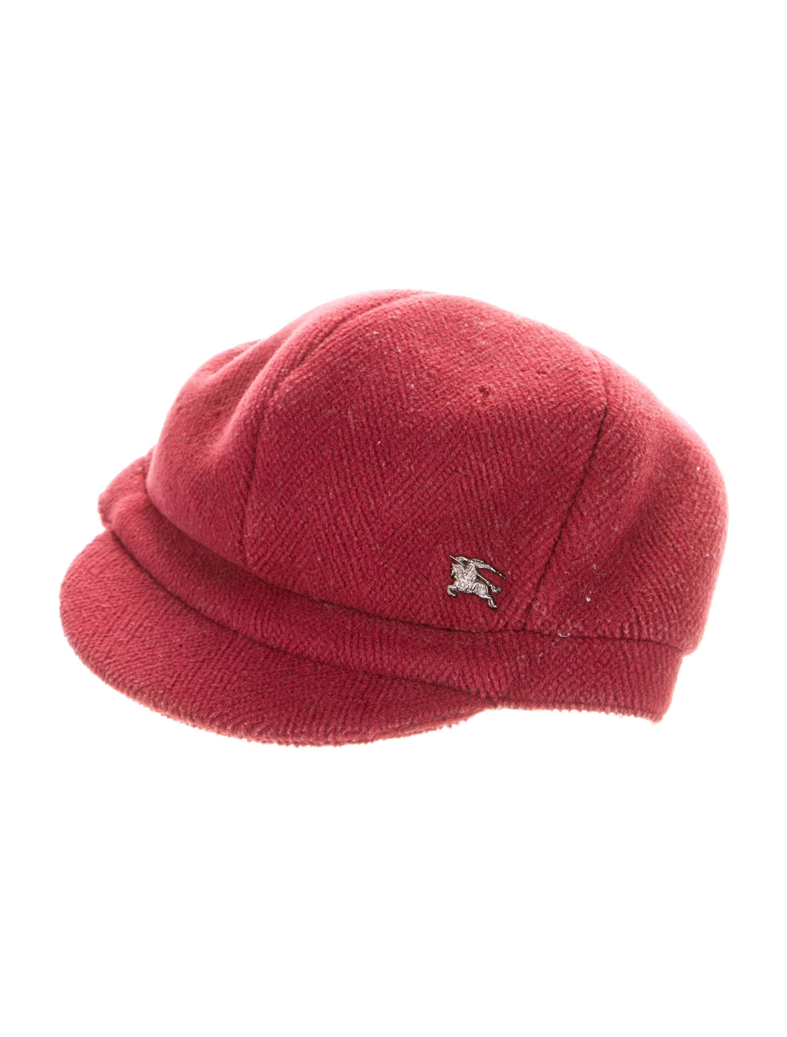 Burberry Wool Check Hat - Red Hats, Accessories - BUR76042 | The RealReal
