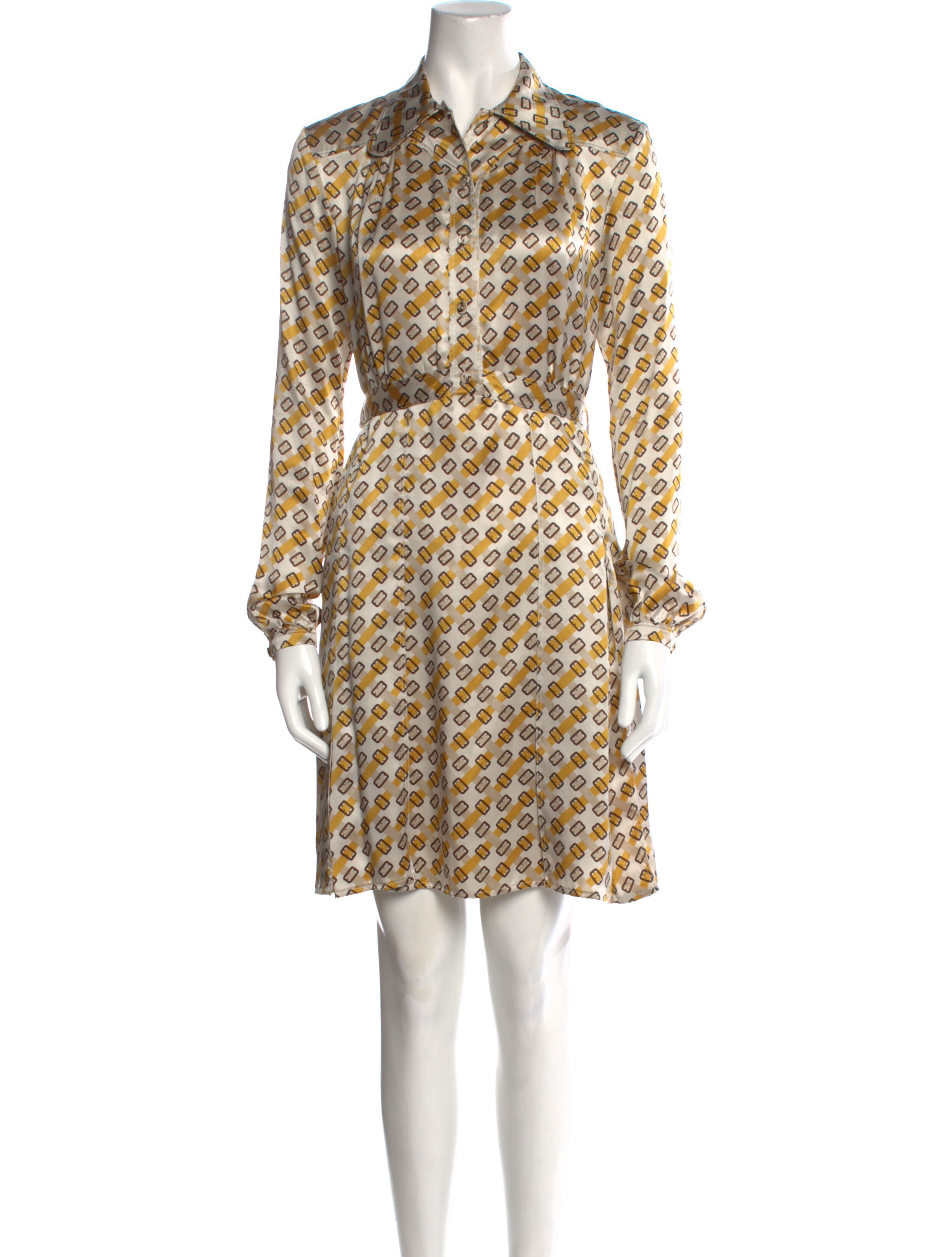 Burberry Silk Mini Dress - Neutrals Dresses, Clothing - BUR308772 | The ...