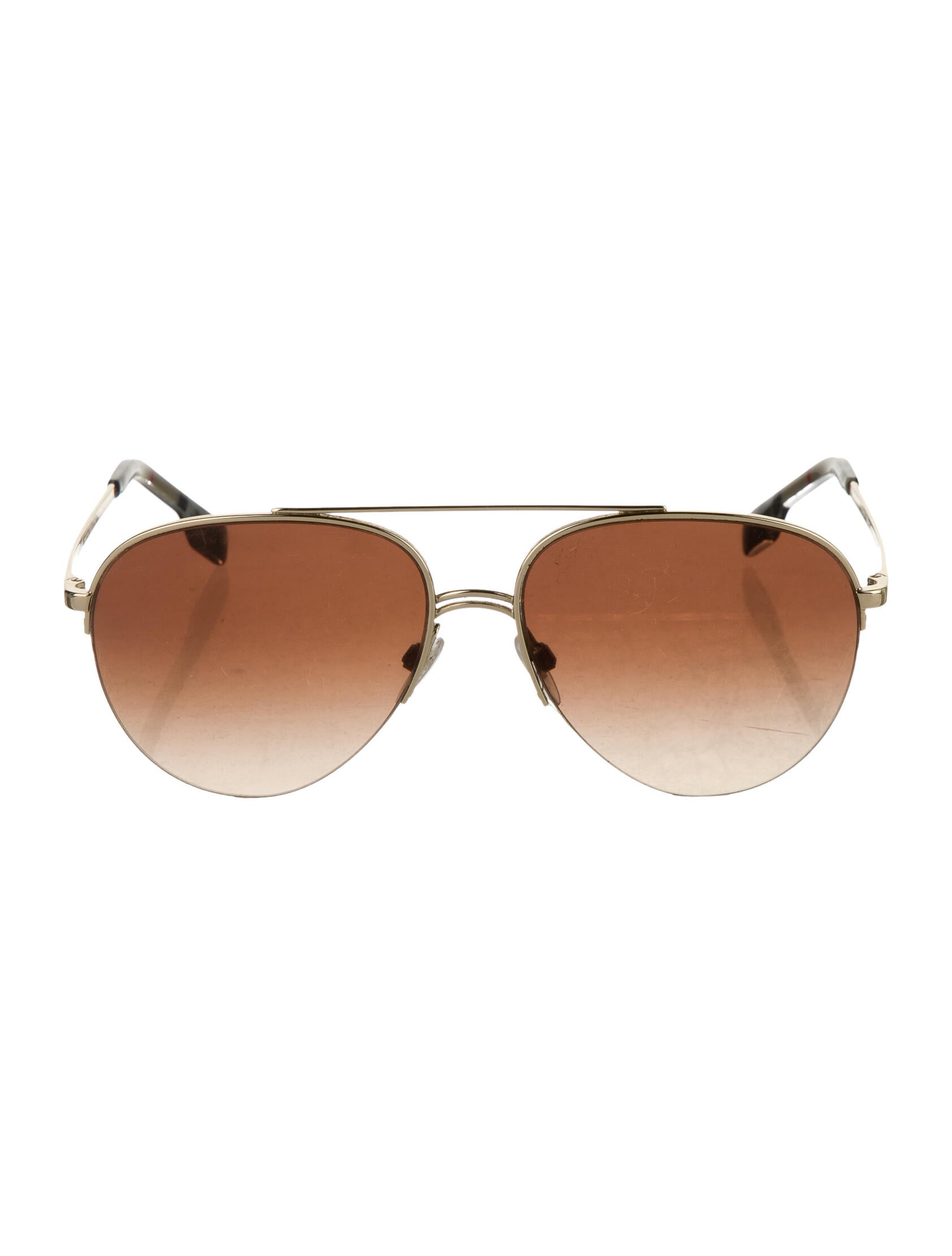 Burberry Aviator Gradient Sunglasses - Gold Sunglasses, Accessories ...