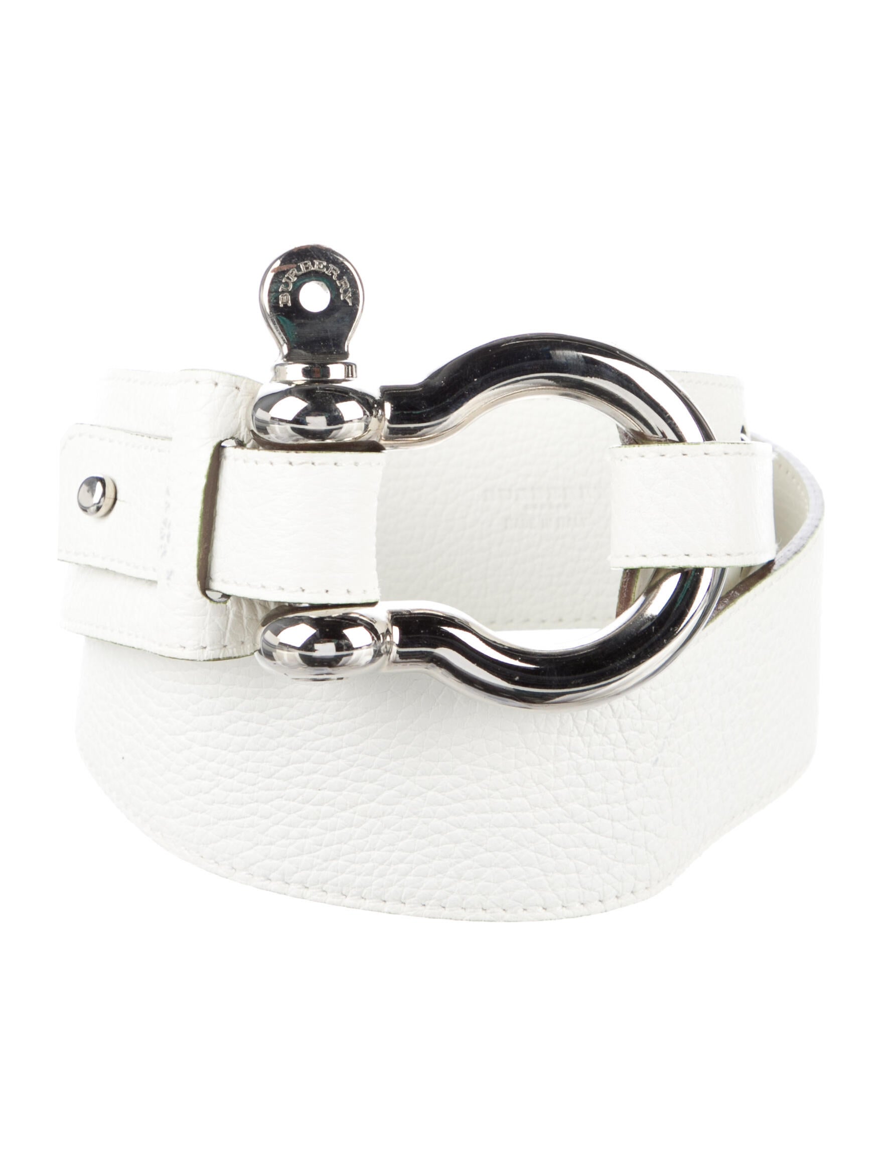 Burberry Leather Belt - White Belts, Accessories - BUR317039 | The RealReal