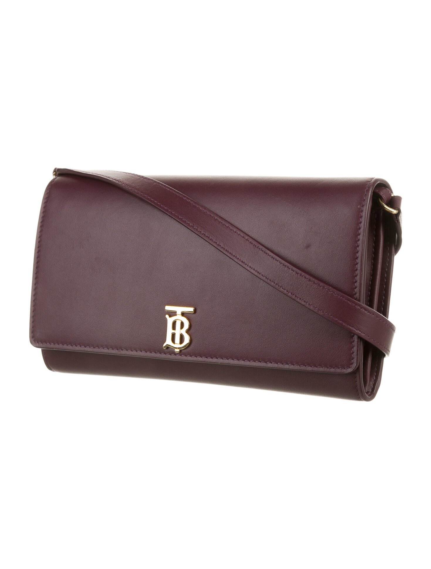 Burberry Leather Crossbody Bag - Burgundy Crossbody Bags, Handbags ...