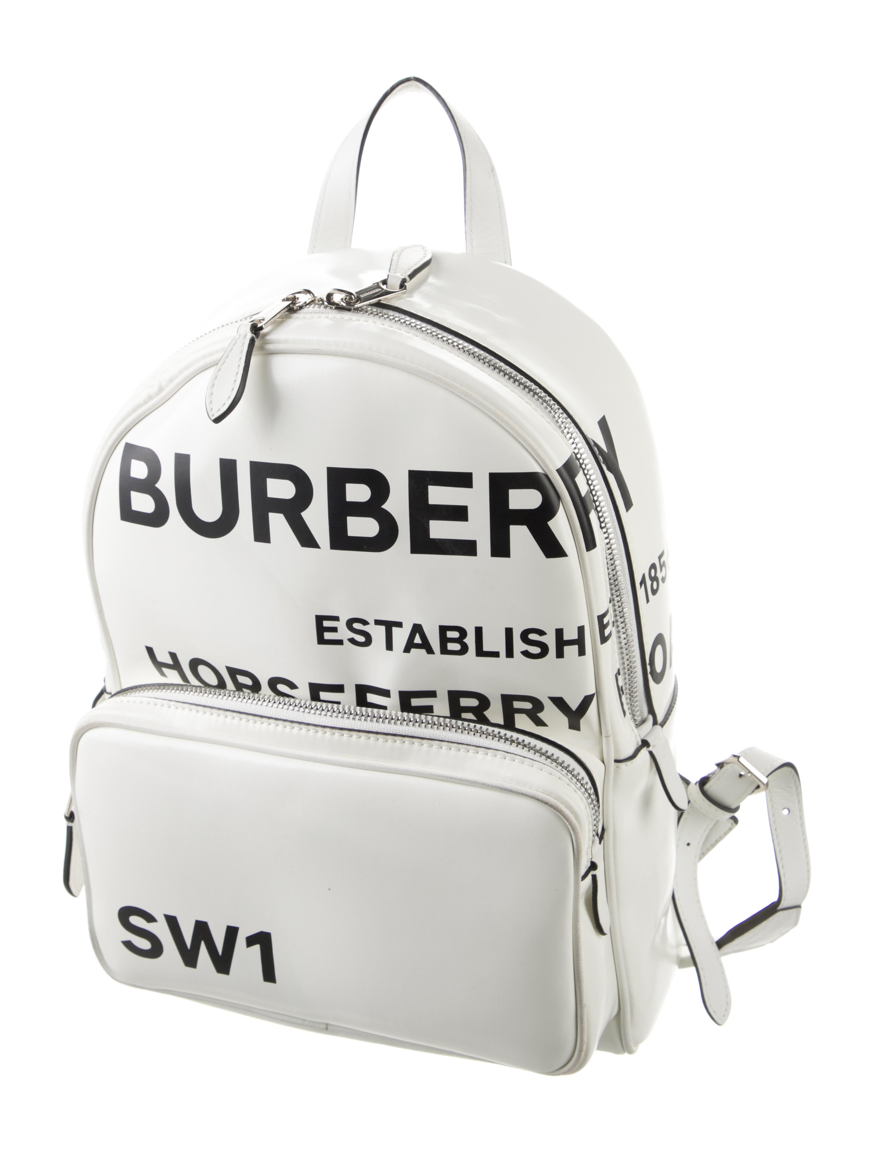 Burberry Patent Leather-Trimmed Nova Check Backpack - Brown Backpacks ...
