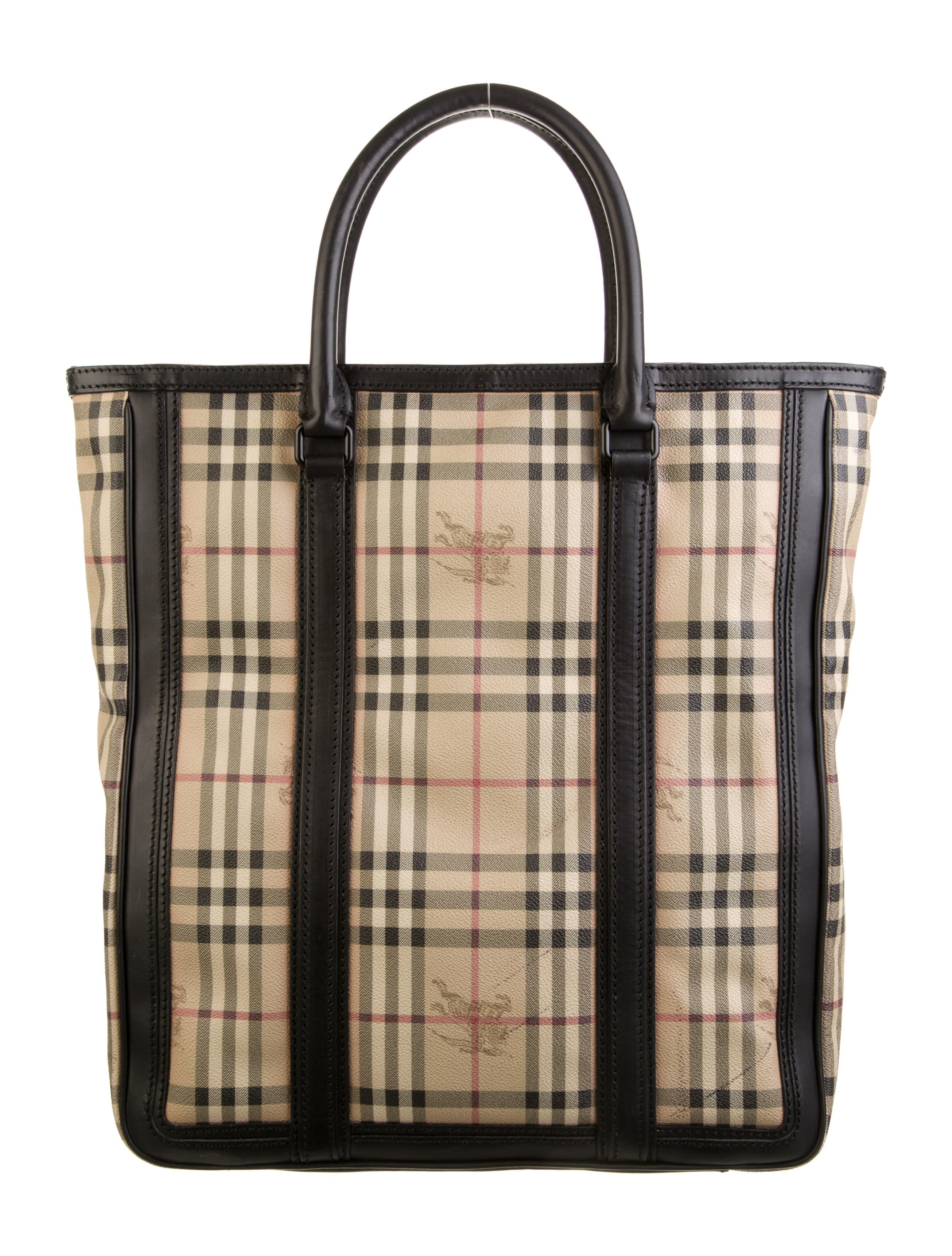 Burberry Pebbled Leather Belted Tote Bag - Brown Totes, Handbags ...