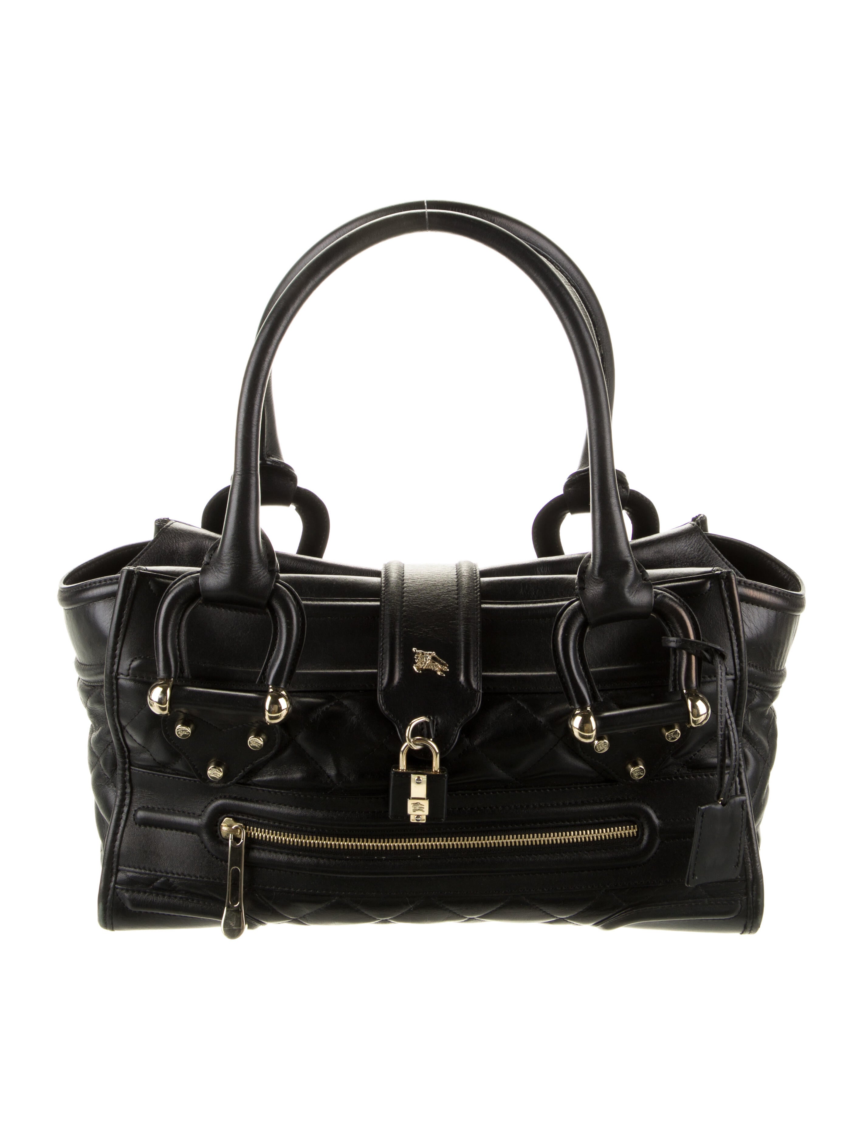 Burberry Patent Leather Rachel Bag w/ Tags - Black Handle Bags ...