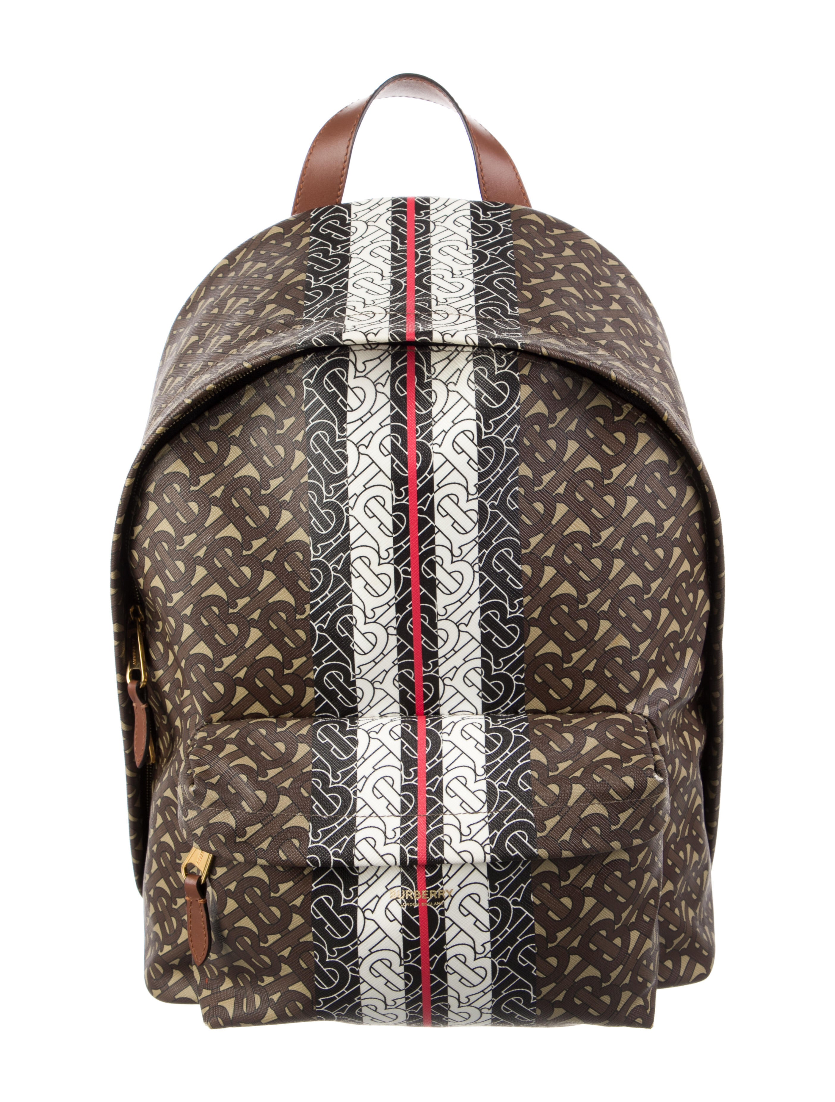 Burberry Super Nova Check Leather-Trimmed Backpack - Neutrals Backpacks ...
