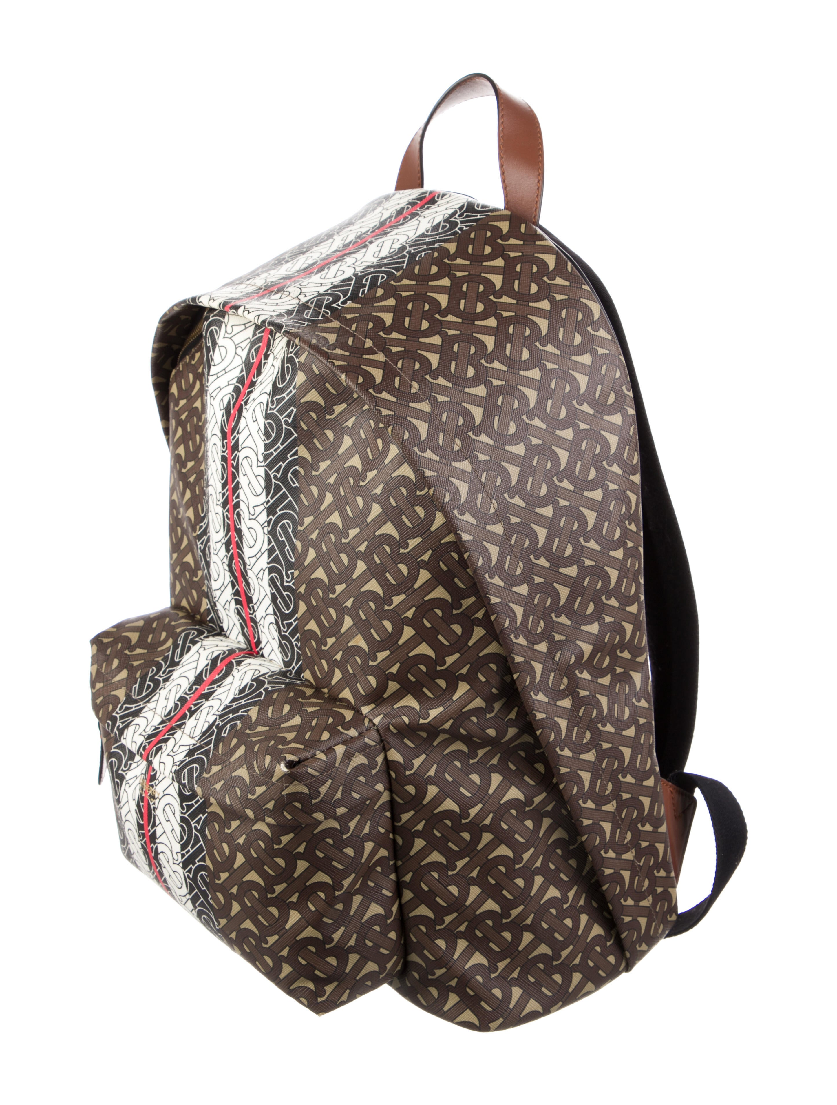 Burberry Super Nova Check Leather-Trimmed Backpack - Neutrals Backpacks ...