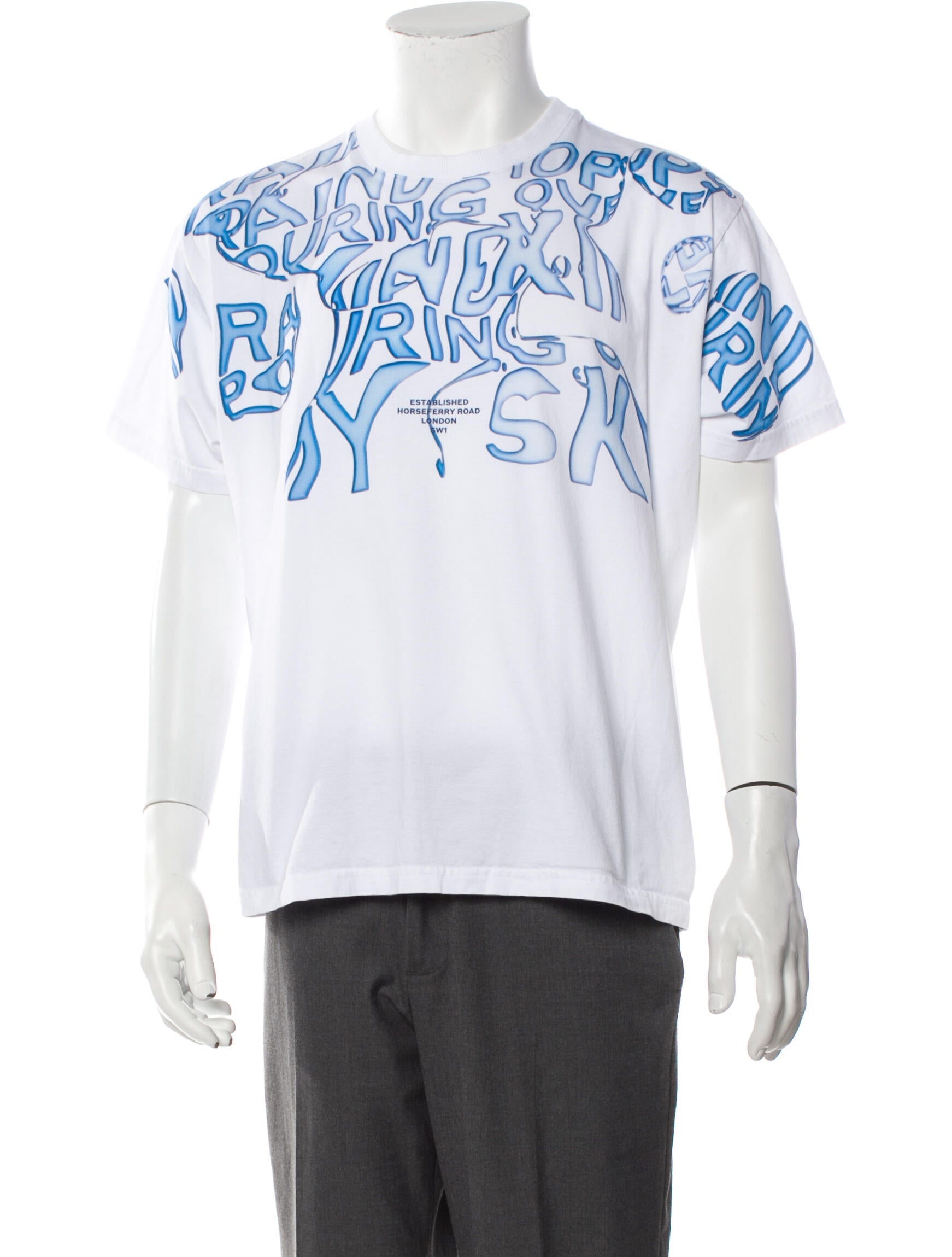 Burberry Graphic Print Crew Neck T-Shirt - White T-Shirts, Clothing ...