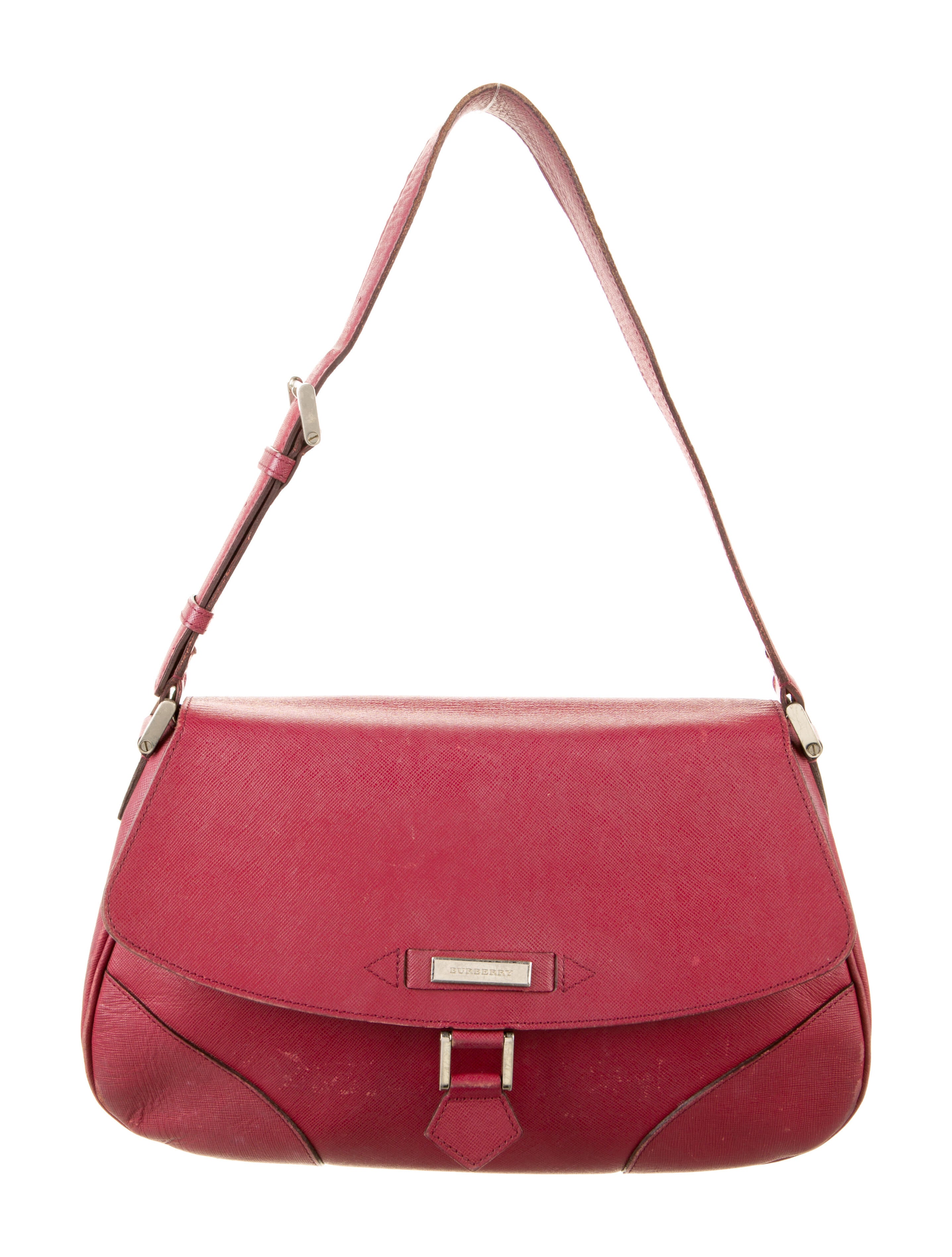 Burberry Canvas Leather Shoulder Bag - Red Shoulder Bags, Handbags ...