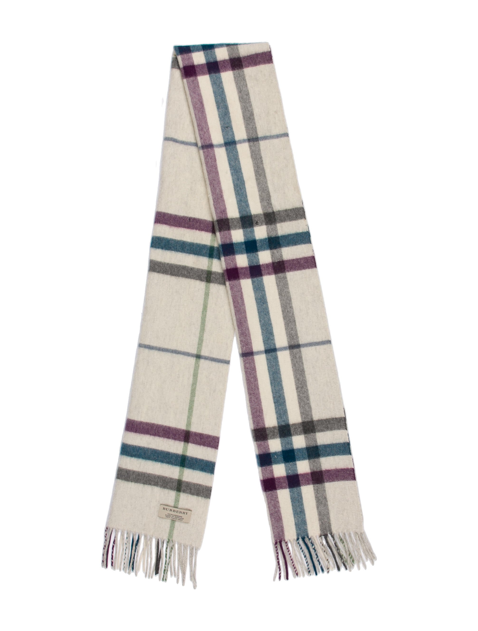 Burberry Silk Nova Check Pattern Scarf - Neutrals Scarves and Shawls ...