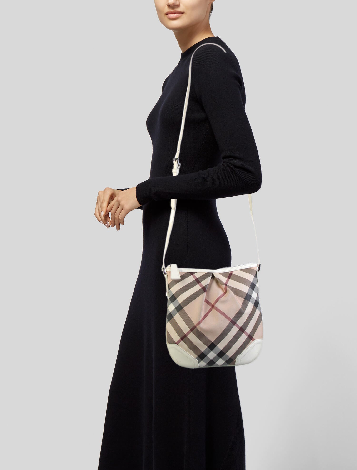 Burberry Patent Trim Exploded Check Crossbody Bag - Neutrals Crossbody ...