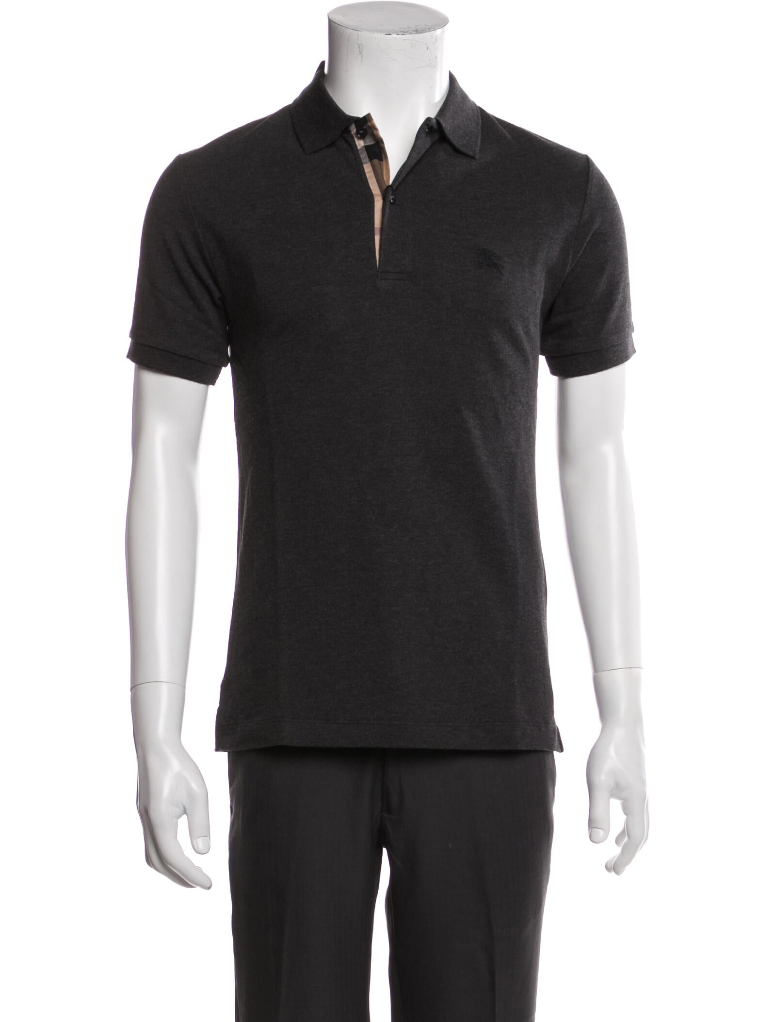 Burberry Collar Short Sleeve Polo Shirt w/ Tags - Grey Polos, Clothing ...