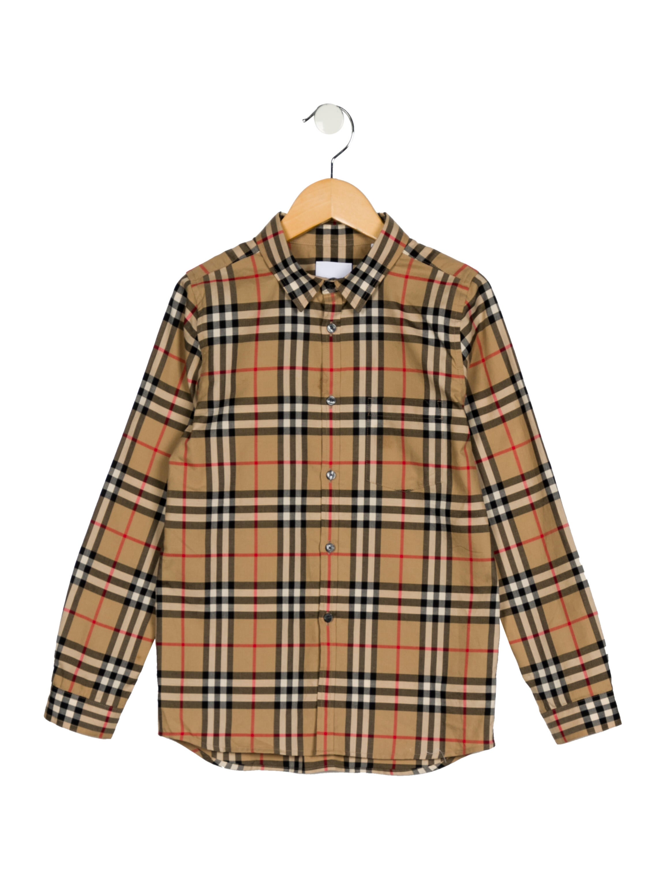 Burberry Teen Boys' Button Up Shirt - Neutrals Sizes 7-16, Boys ...