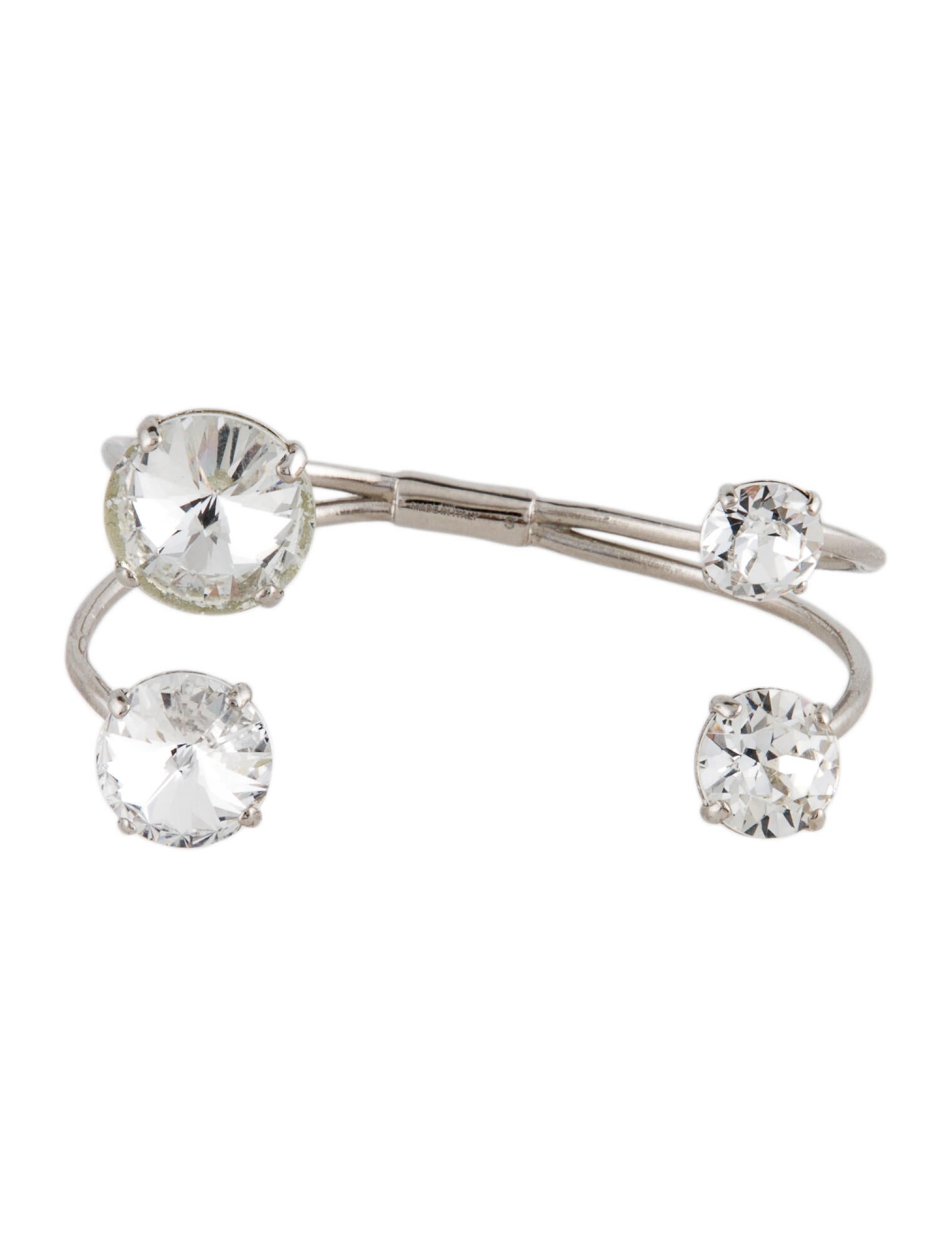 Burberry Crystal-embellished Cuff Bracelet - Silver-Tone Metal Cuff ...