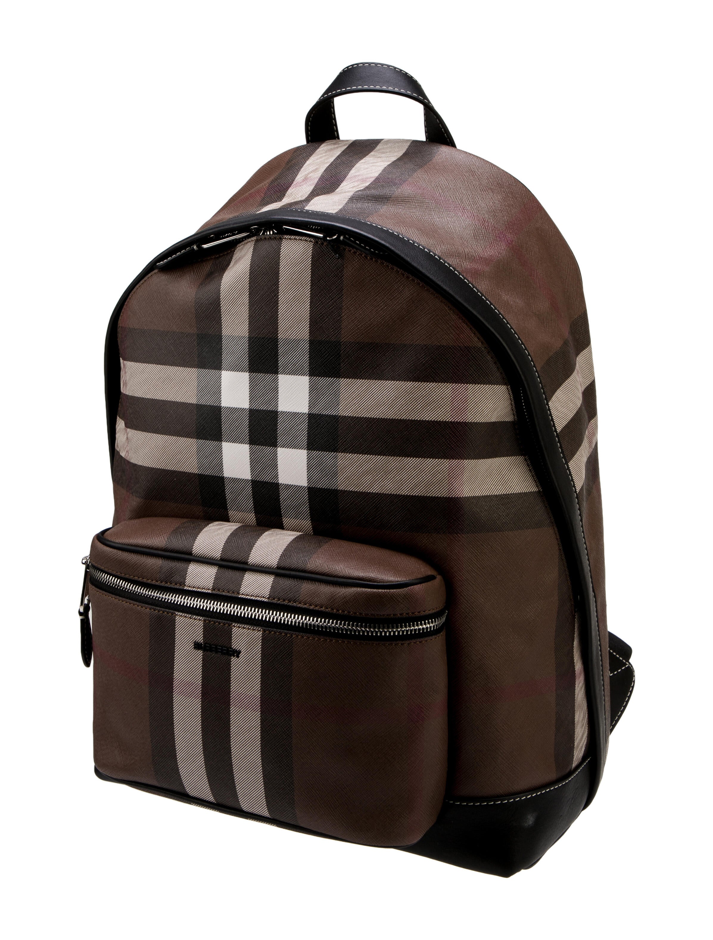 Burberry Smoked Check Jett Backpack w/ Tags - Brown Backpacks, Handbags ...