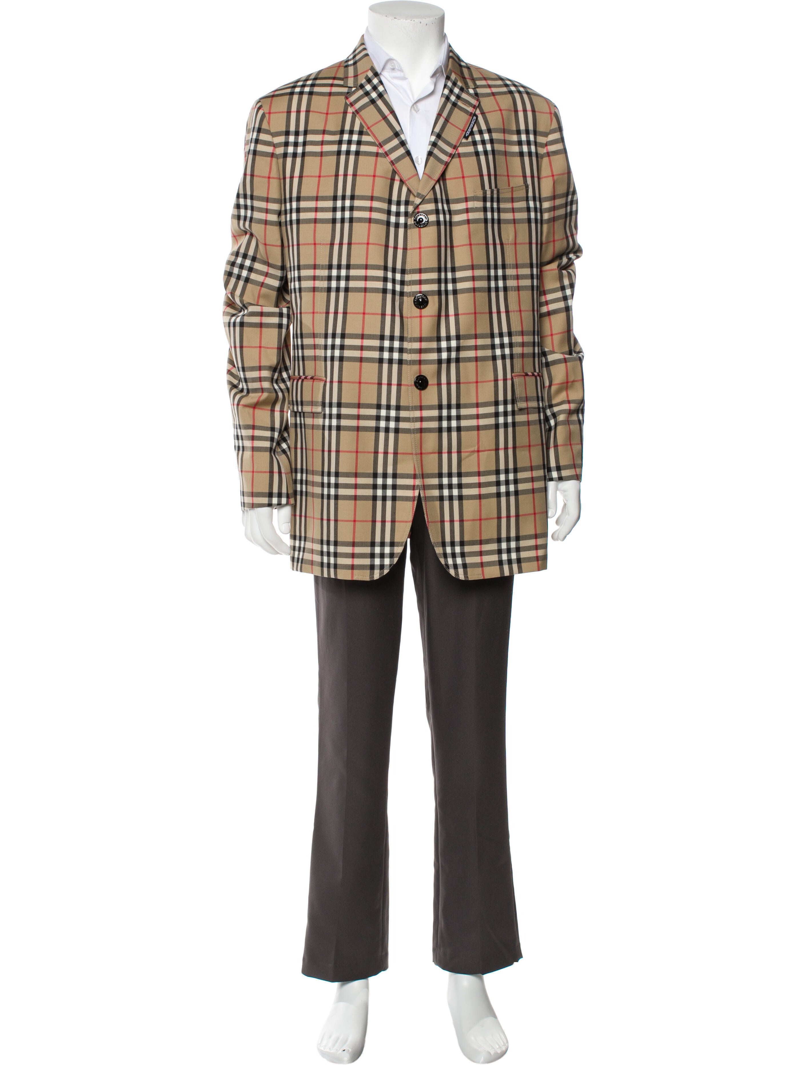 Burberry Nova Check Pattern Blazer w/ Tags - Neutrals Suiting, Clothing ...