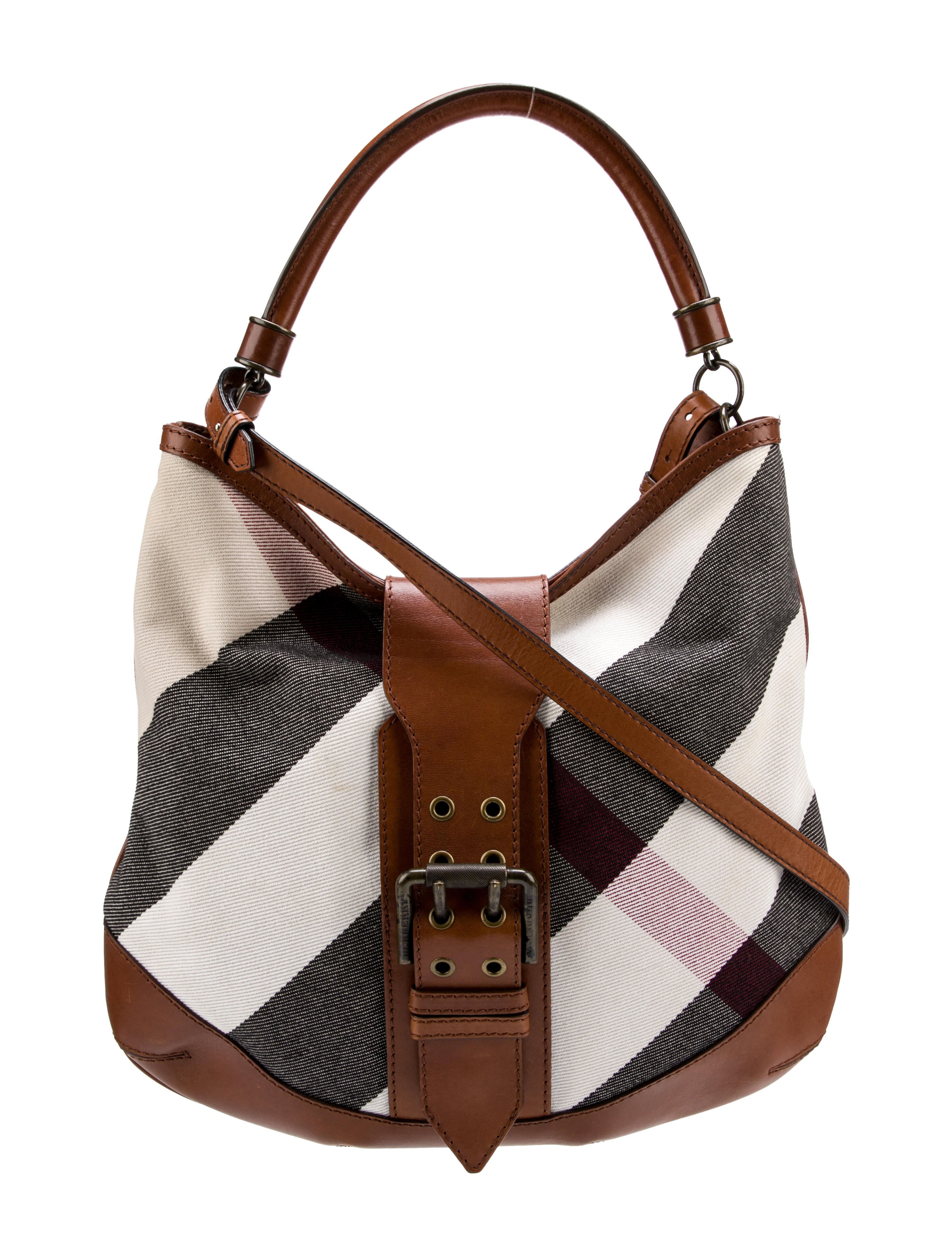 Burberry Supernova Check Canvas Shoulder Bag - Brown Shoulder Bags ...