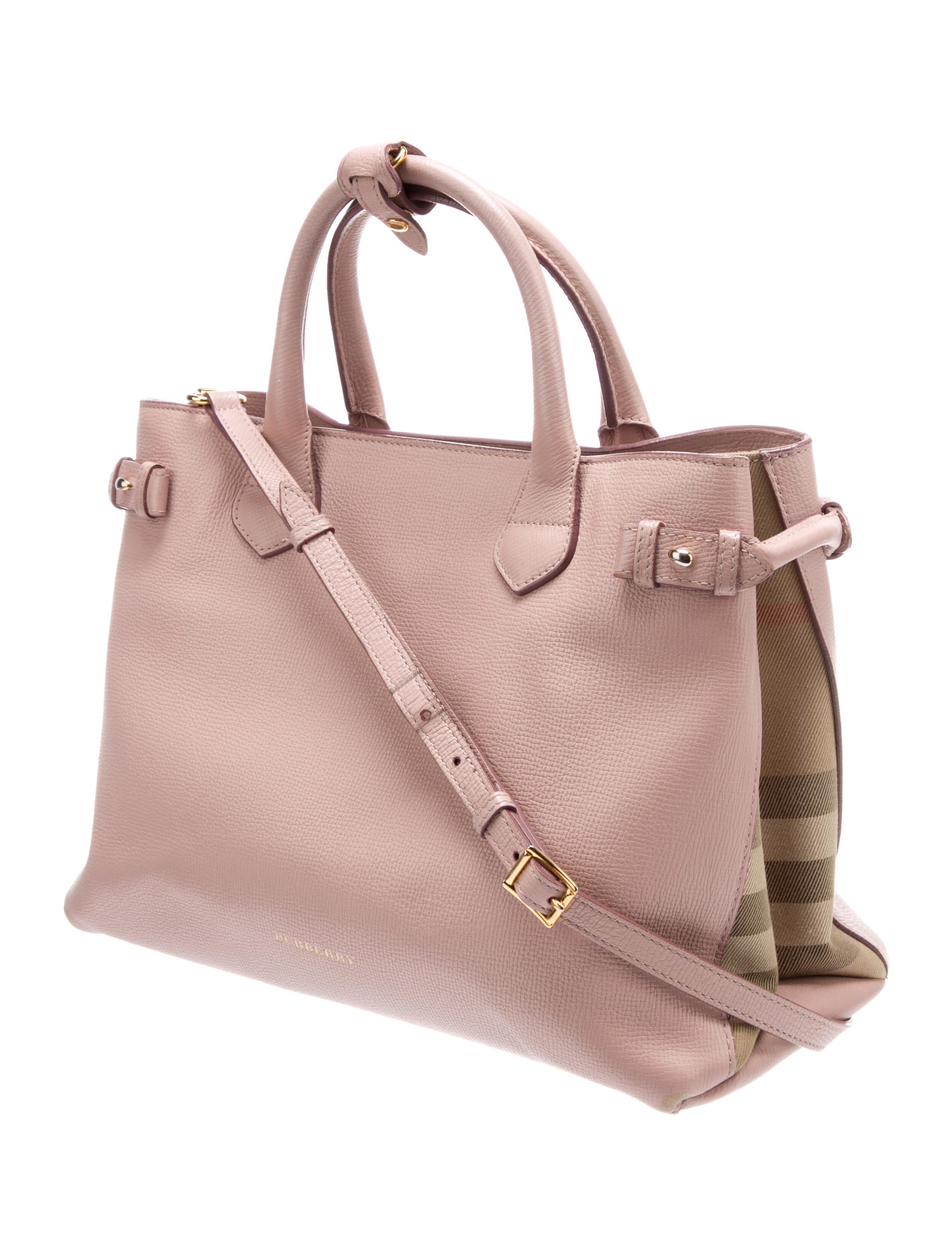 Burberry Medium House Check Banner Tote - Brown Totes, Handbags ...