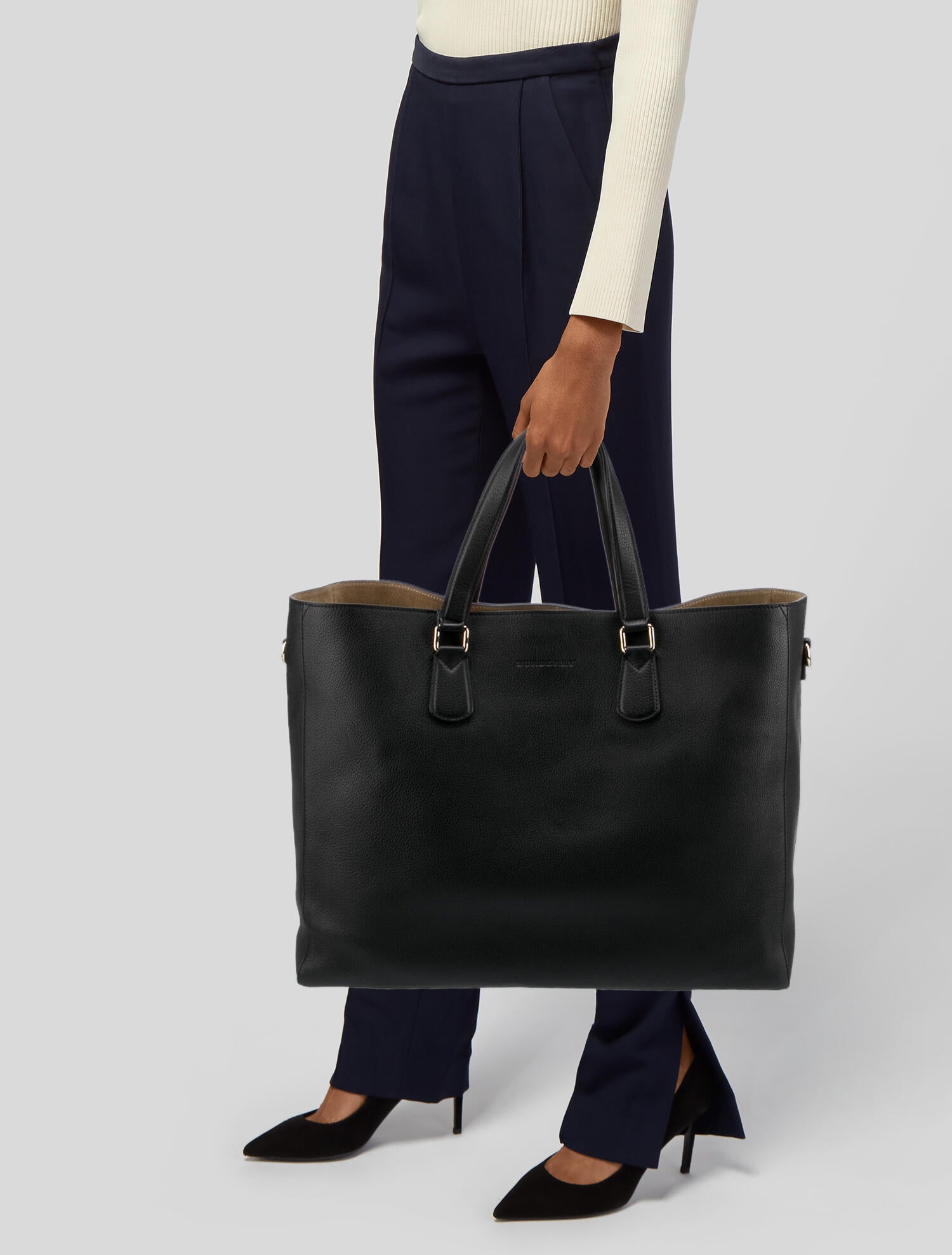 Burberry Leather Tote - Black Totes, Handbags - BUR391014 | The RealReal