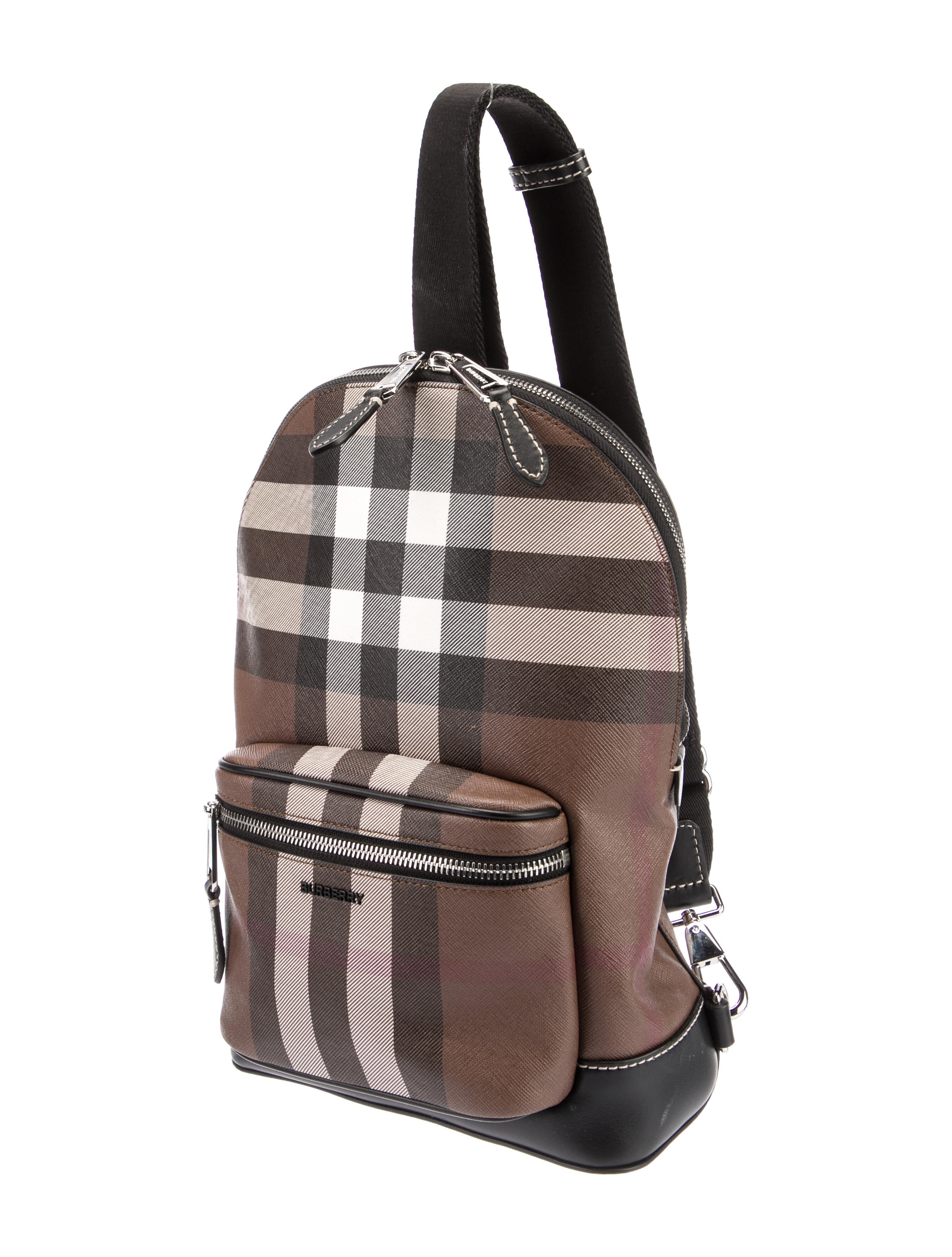 Burberry Jett Check Sling Backpack - Brown Backpacks, Bags - BUR395996 ...