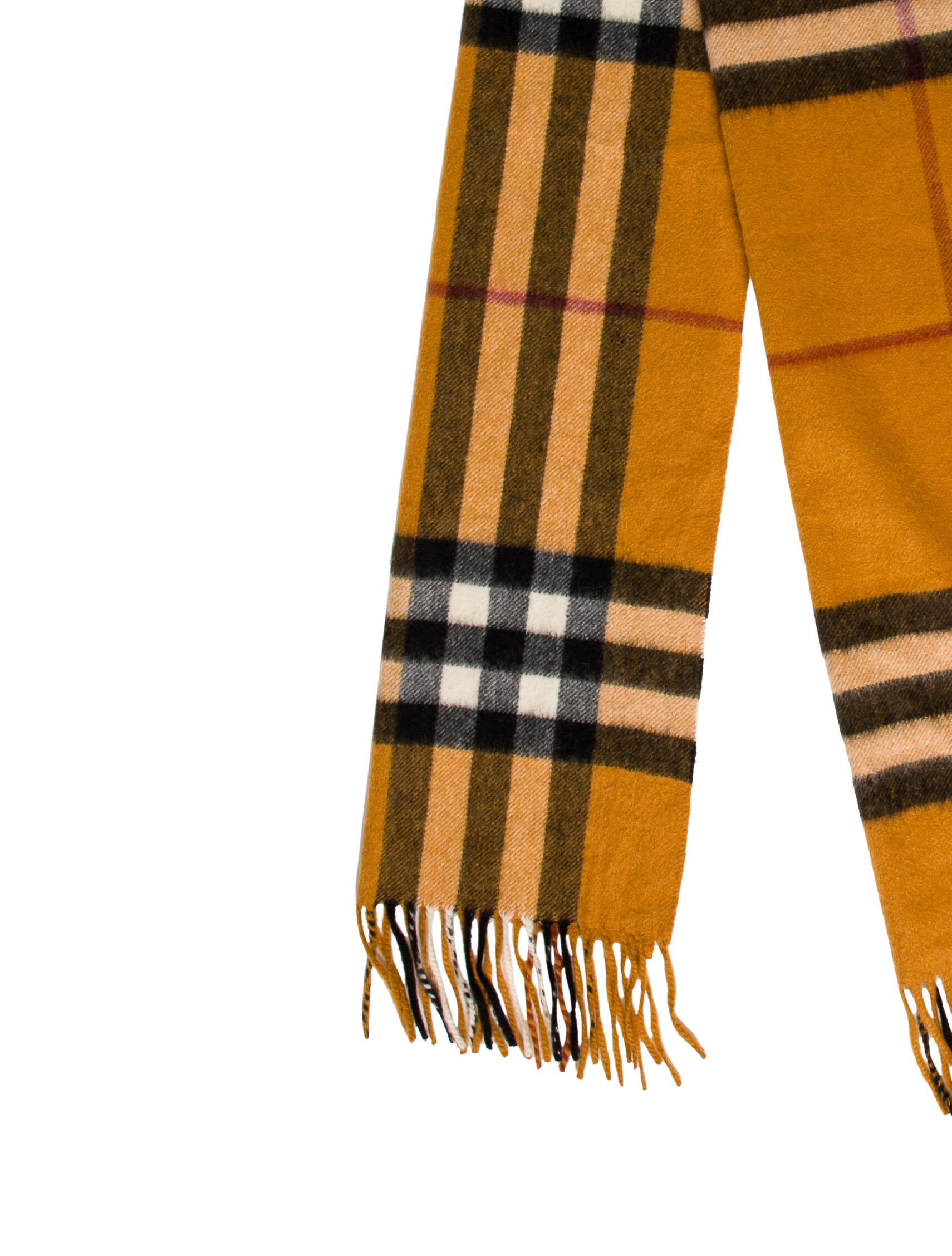 Burberry Cashmere Striped Scarf - Brown Scarves, Accessories ...