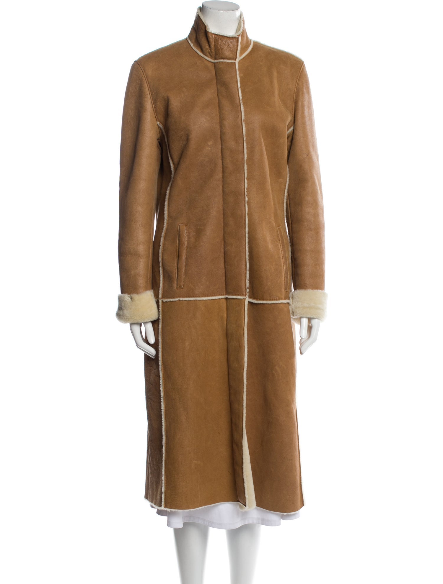 Burberry London Lambskin Faux Fur Coat - Neutrals Coats, Clothing ...