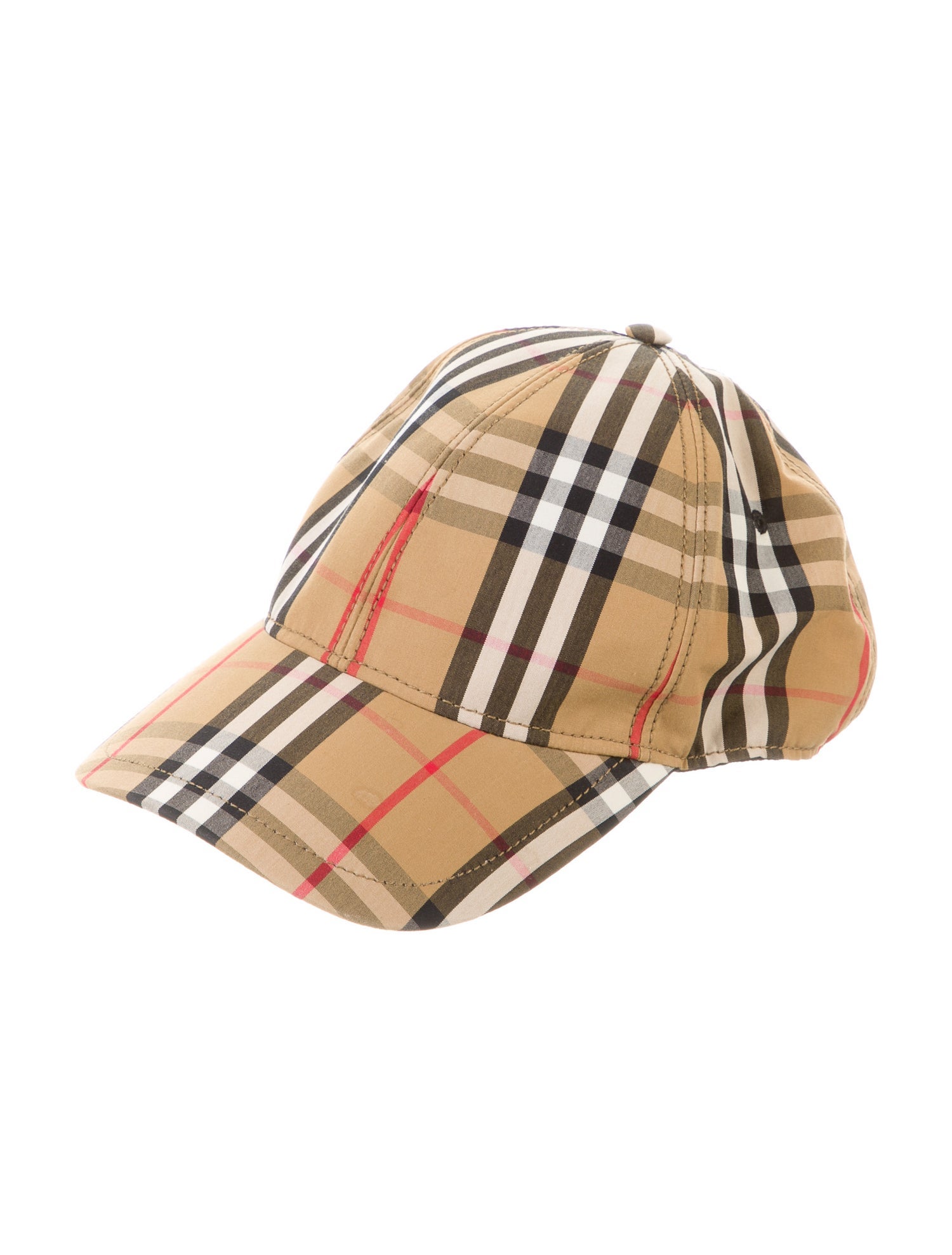 Burberry Check Pattern Baseball Cap - Neutrals Hats, Accessories ...