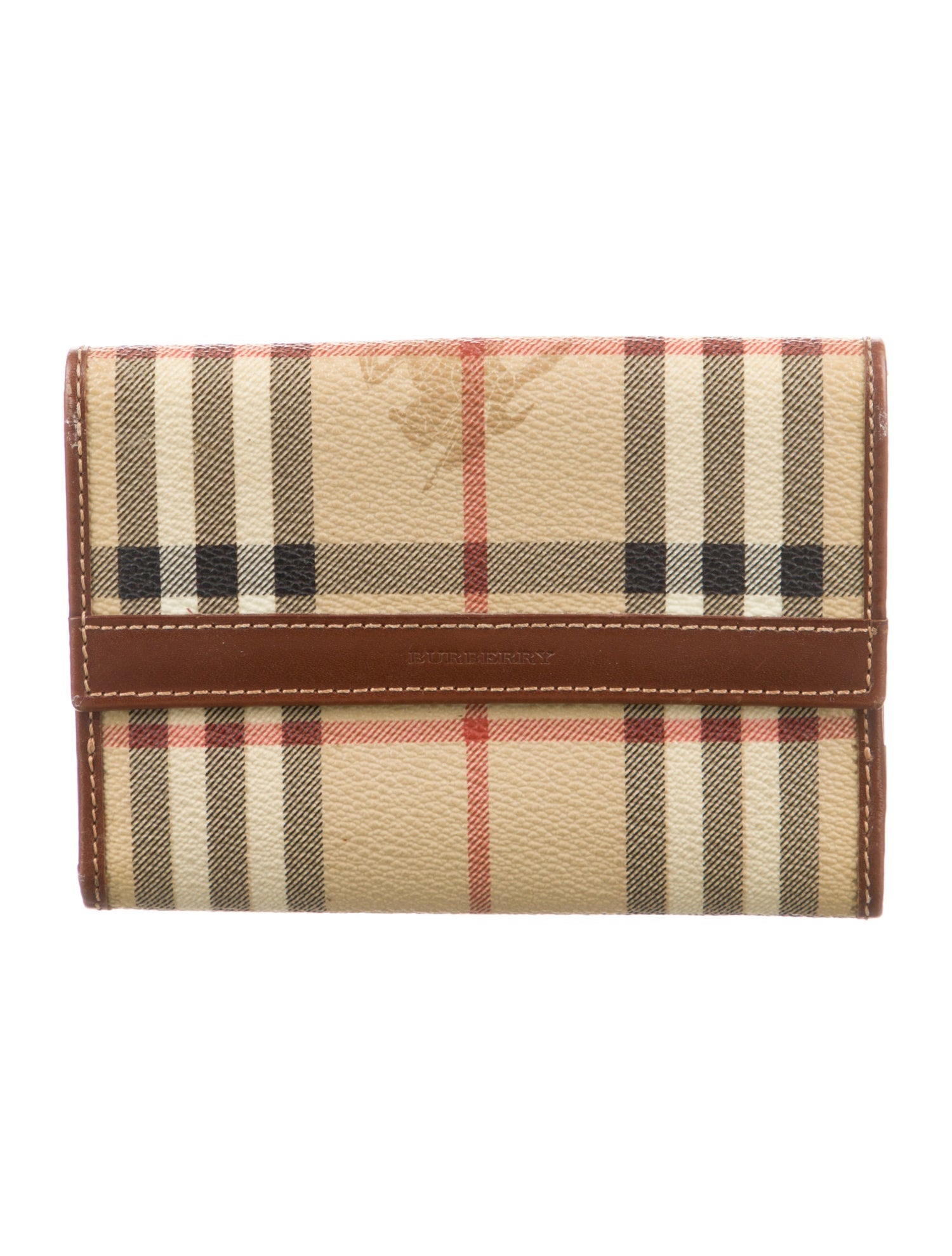 Burberry House Check Pattern Compact Wallet - Neutrals Wallets ...