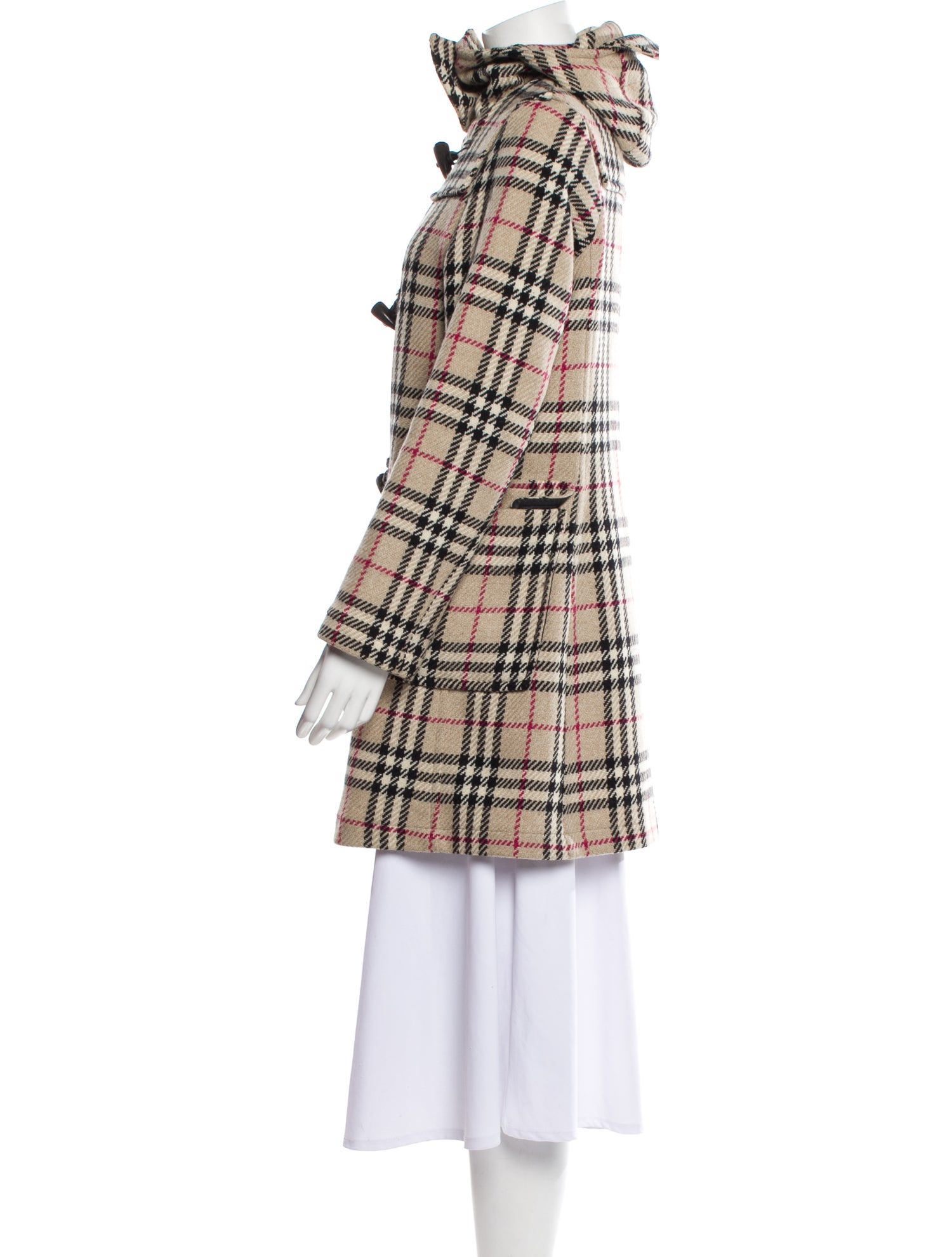 Burberry London Lambswool Plaid Print Parka - Neutrals Coats, Clothing ...