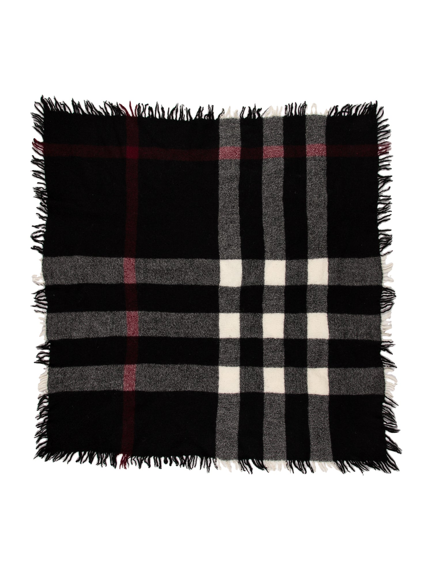 Burberry Plaid Print Scarf - Blue Scarves and Shawls, Accessories ...