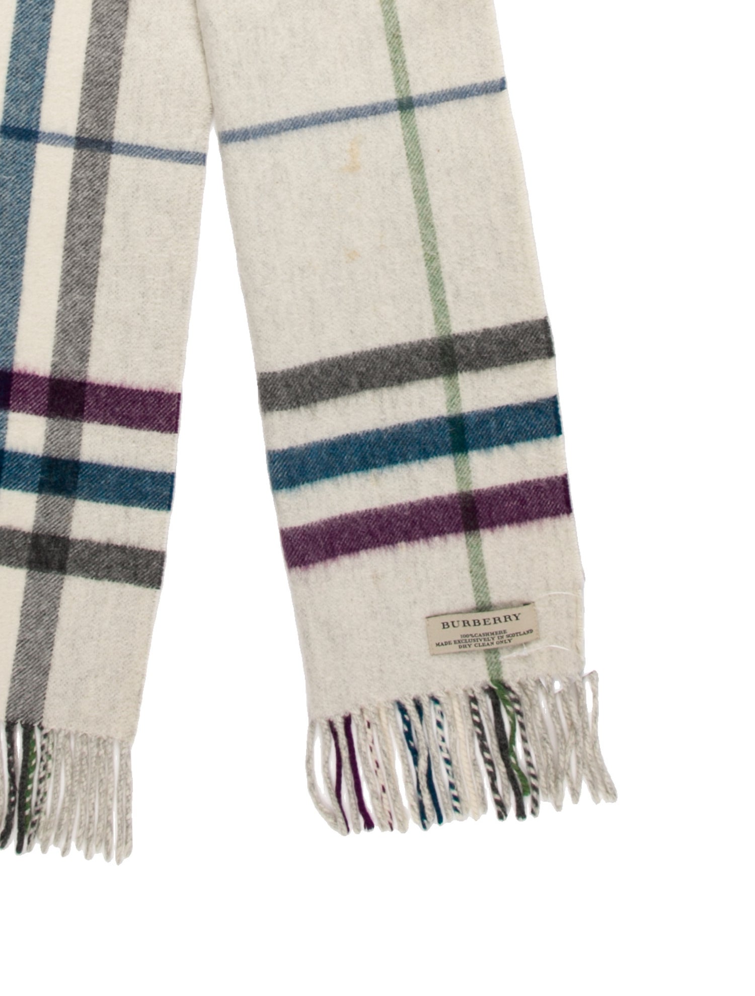 Burberry Plaid Print Scarf - Neutrals Scarves and Shawls, Accessories ...