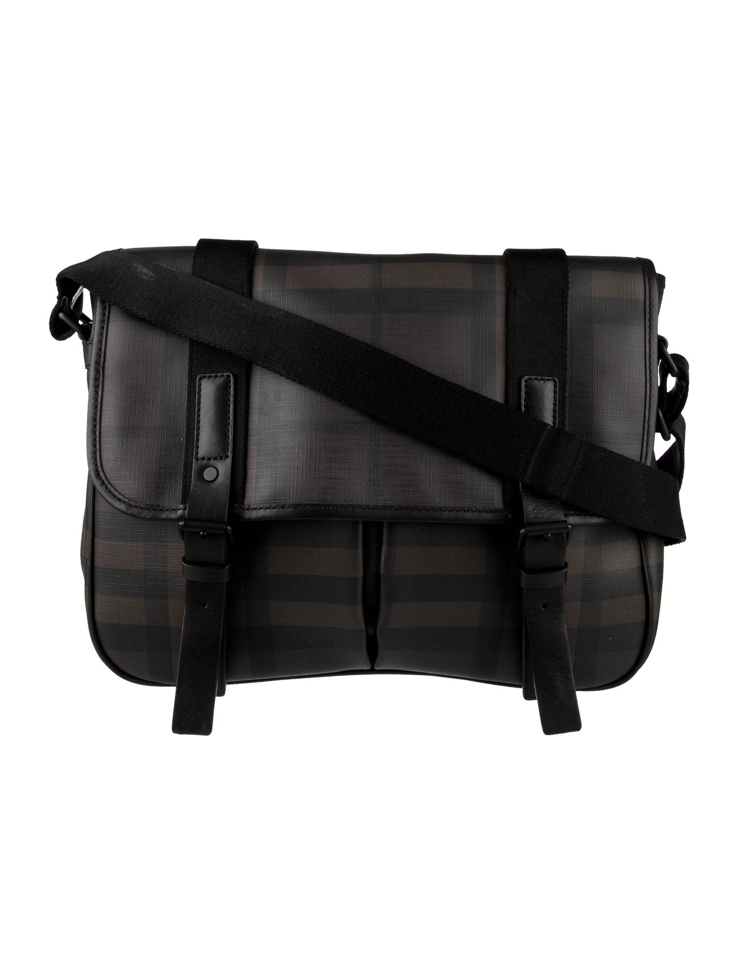 Burberry Smoke Check Messenger Bag - Brown Crossbody Bags, Handbags ...