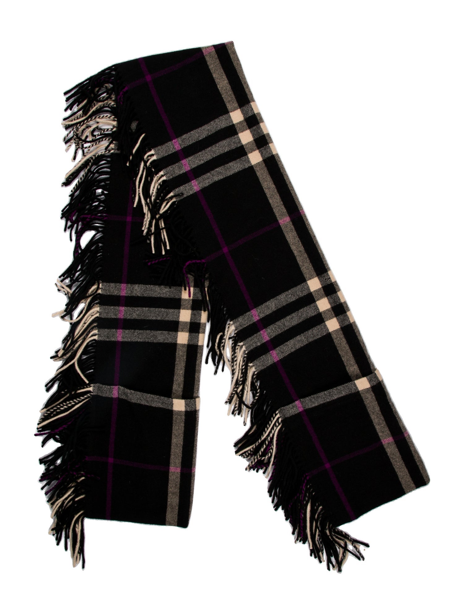 Burberry Plaid Print Scarf - Blue Scarves and Shawls, Accessories ...