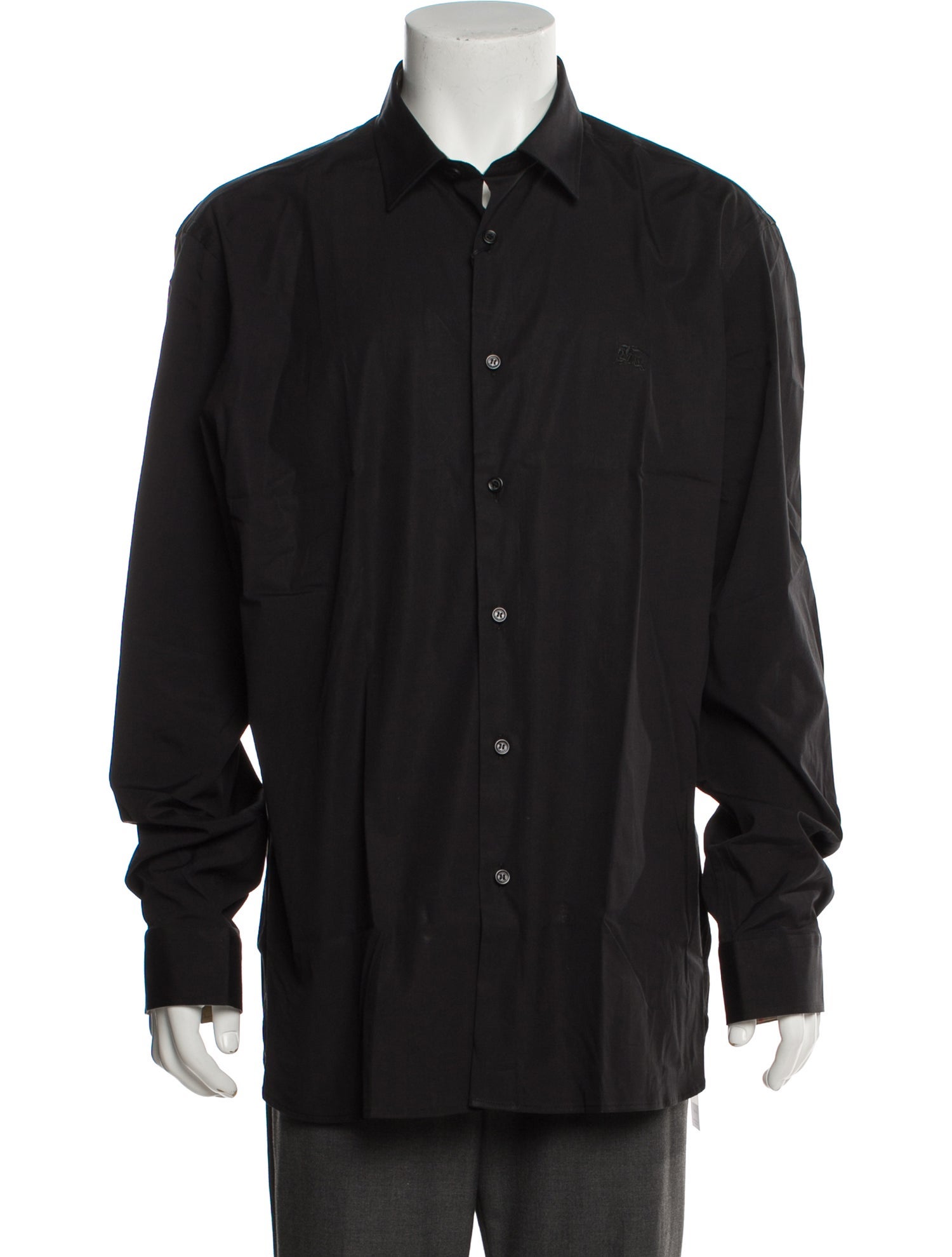 Burberry Long Sleeve Dress Shirt W Tags Black Casual Shirts