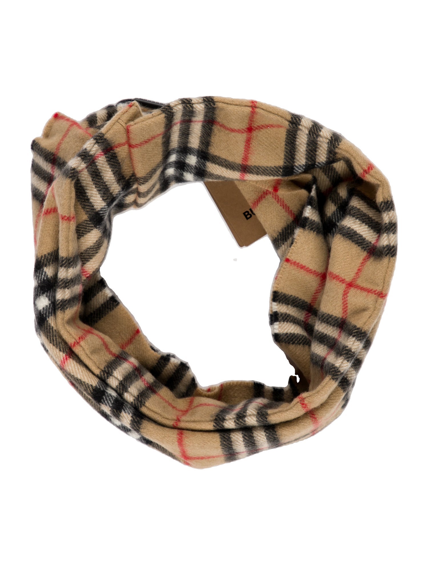 Burberry Plaid Print Snood w/ Tags - Neutrals Scarves and Shawls ...