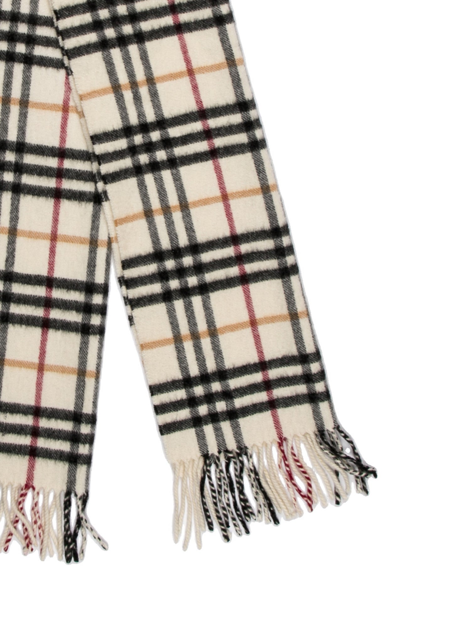 Burberry Cashmere Plaid Print Scarf - Neutrals Scarves and Shawls ...