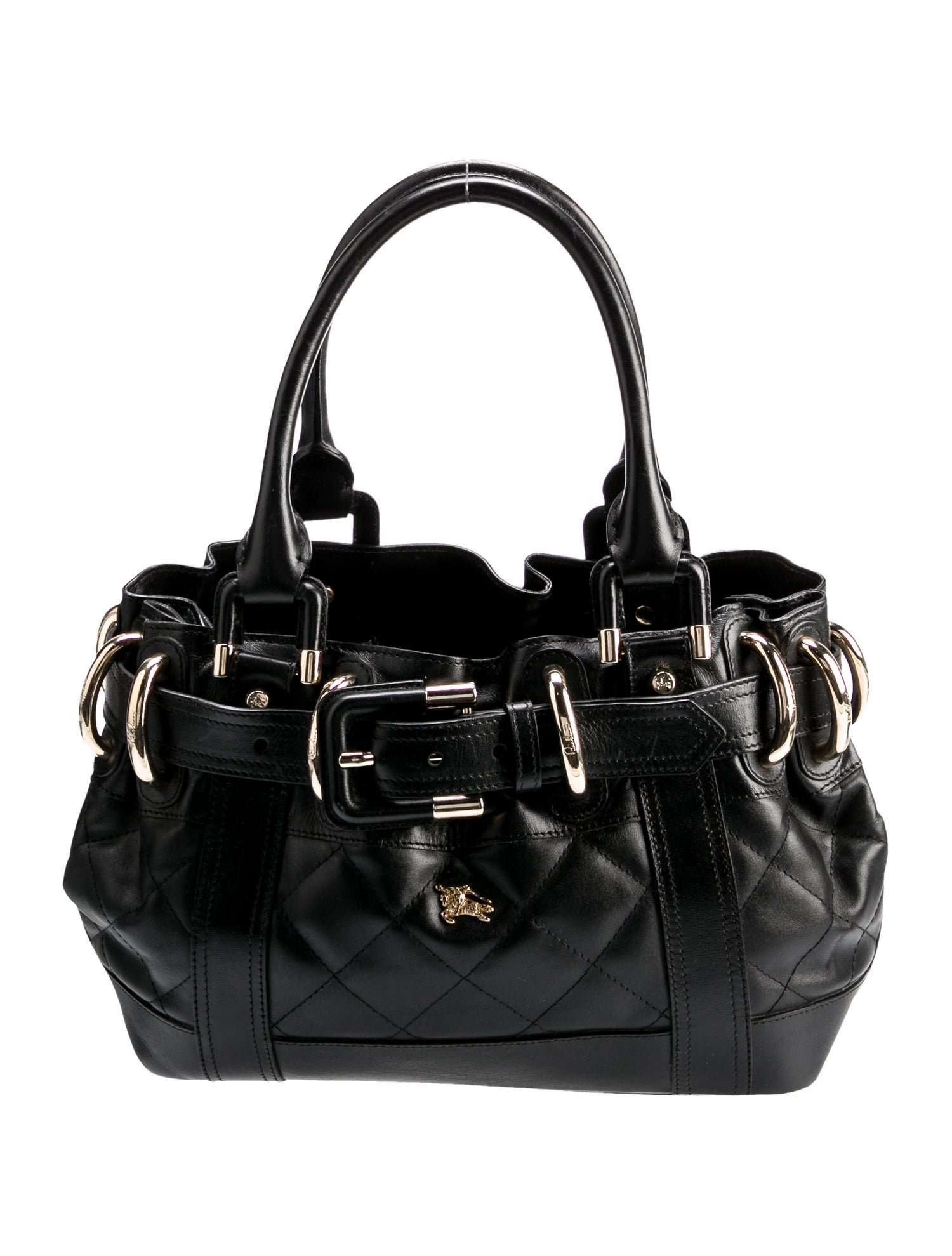 Burberry Leather Quillted Shoulder Bag - Black Shoulder Bags, Handbags ...