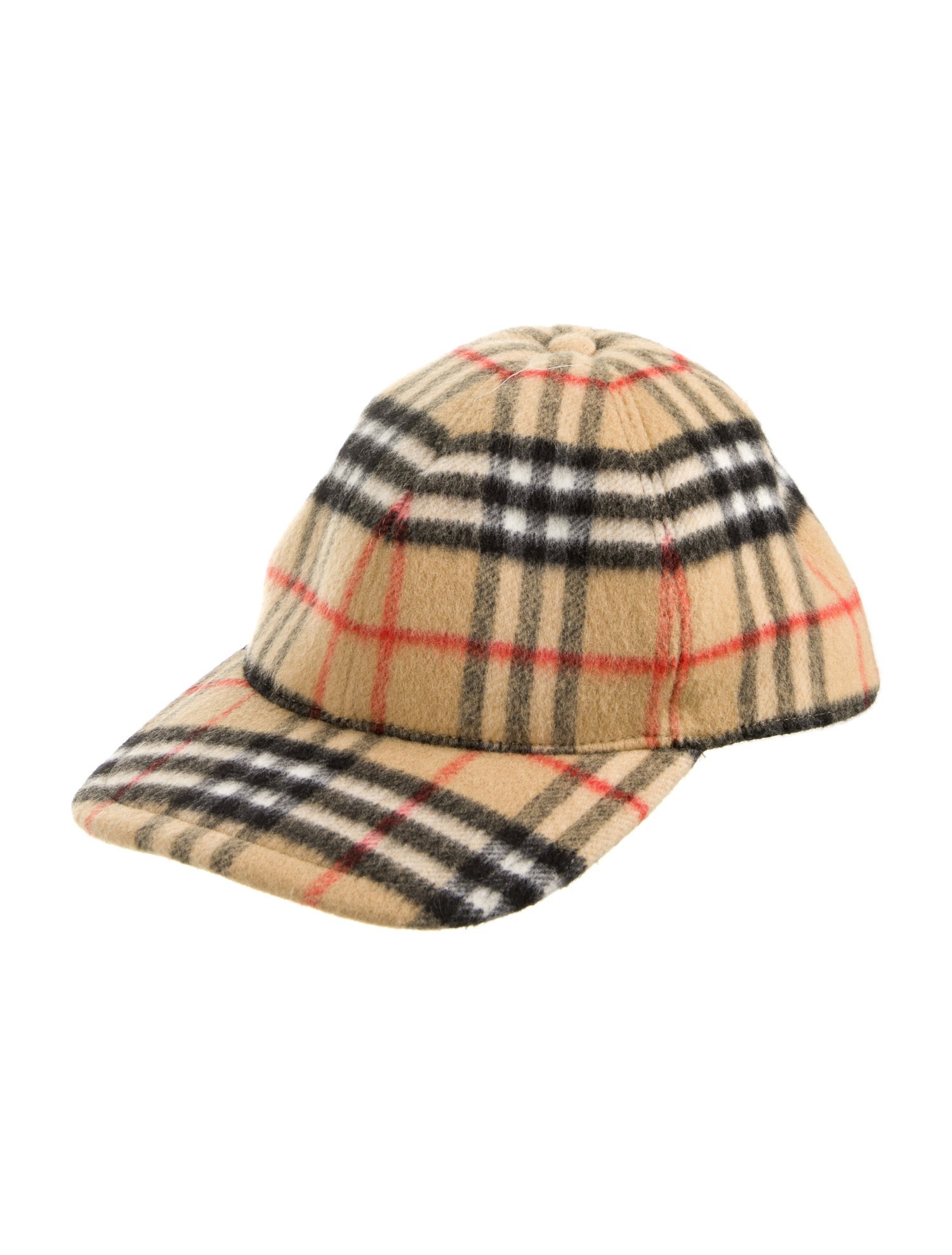 Burberry Wool Check Baseball Cap - Neutrals Hats, Accessories ...